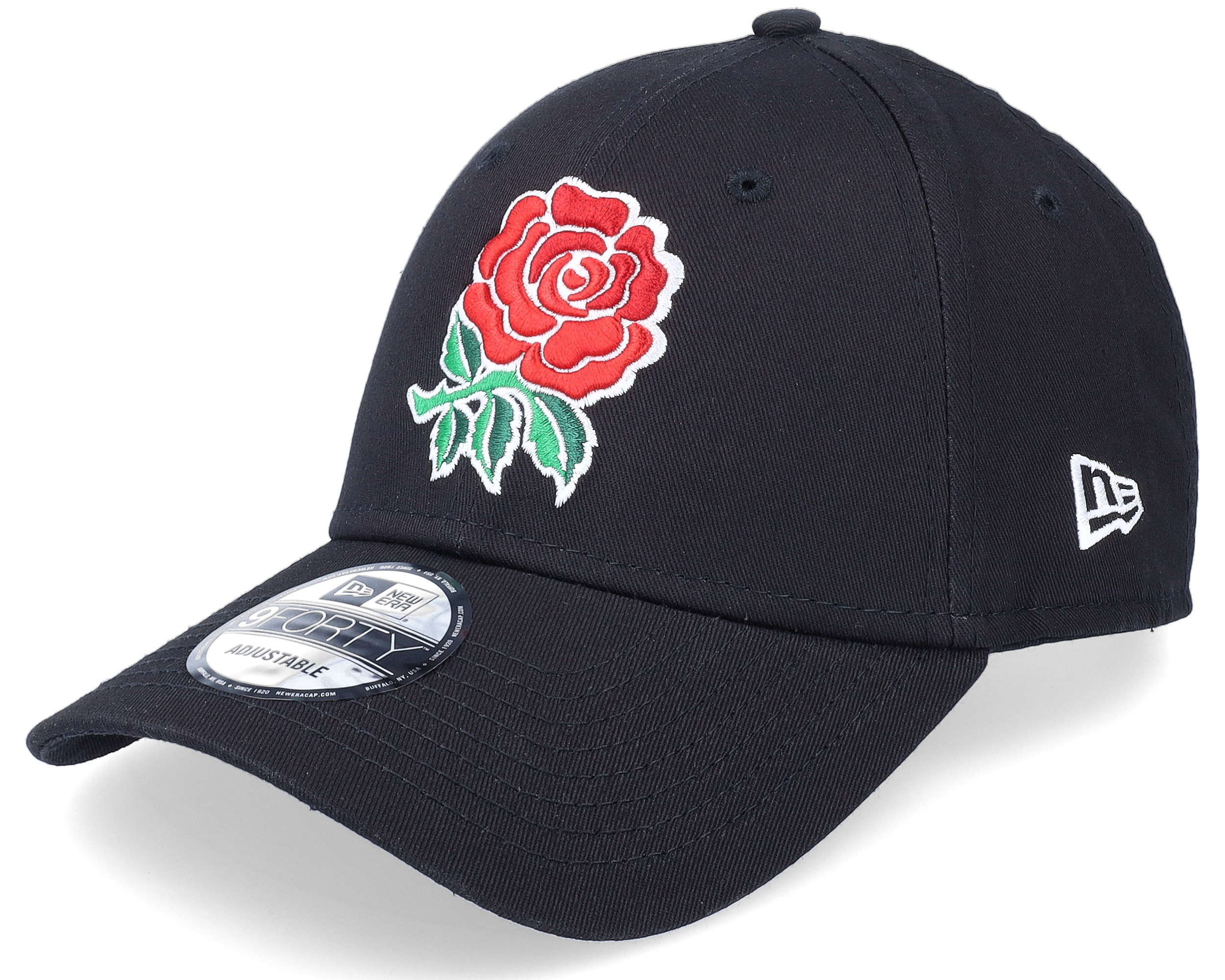 England Rugby Cotton 9FORTY Black Adjustable - New Era | Hatstoreworld.com