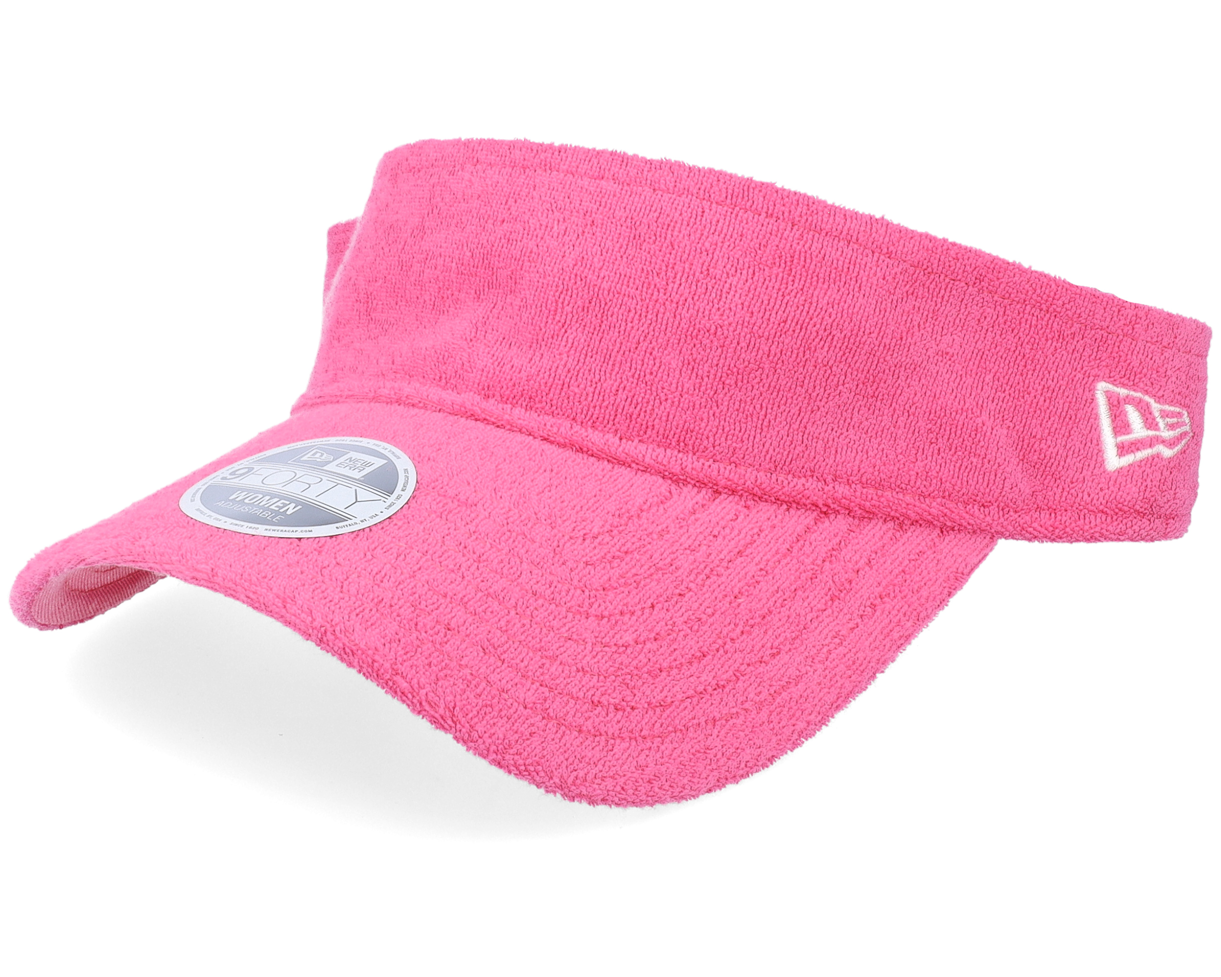 Womens Towelling Pink Visor - New Era | Hatstoreworld.com