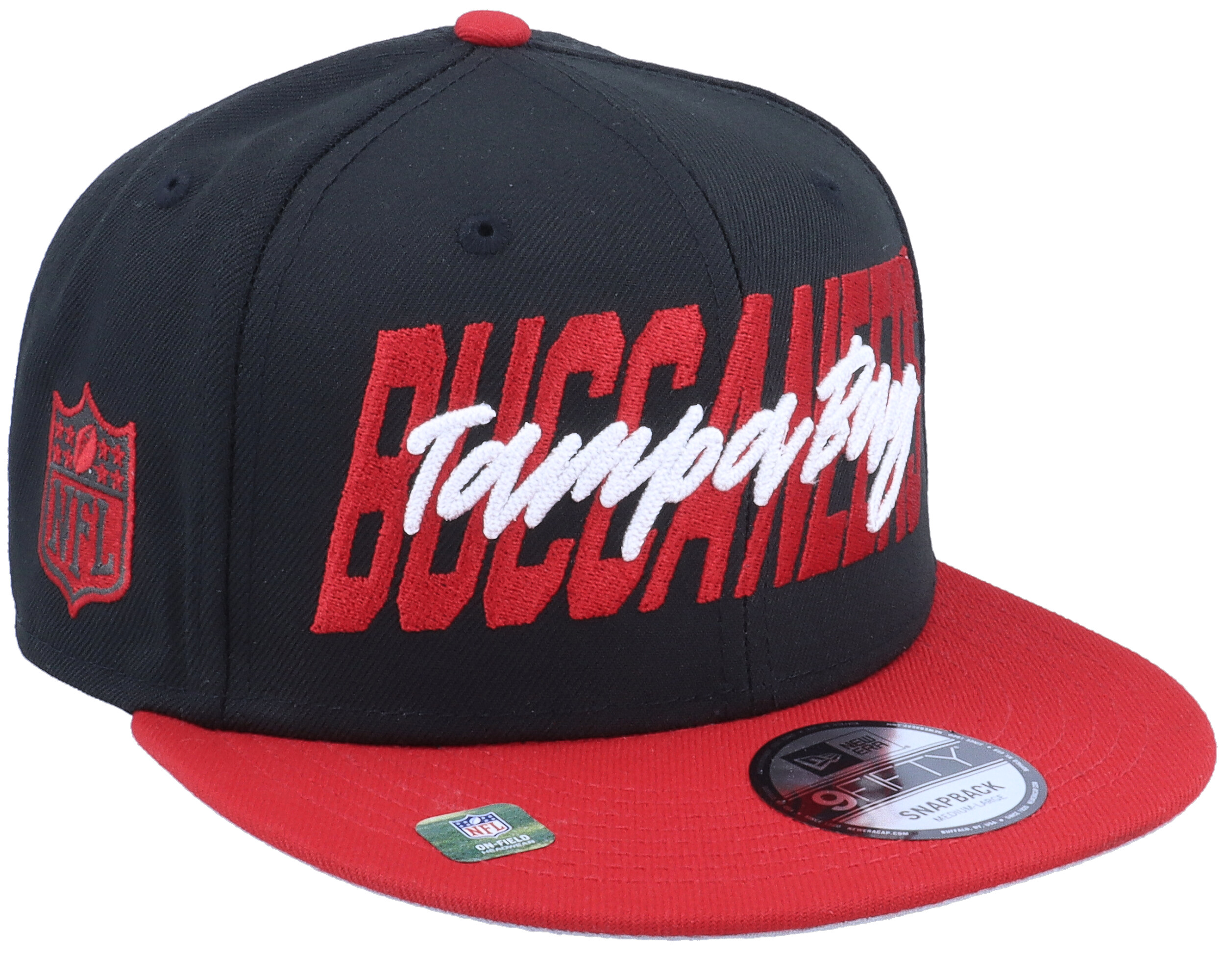 Tampa Bay Buccaneers NFL22 Draft Em 9FIFTY Black/Red Snapback ...