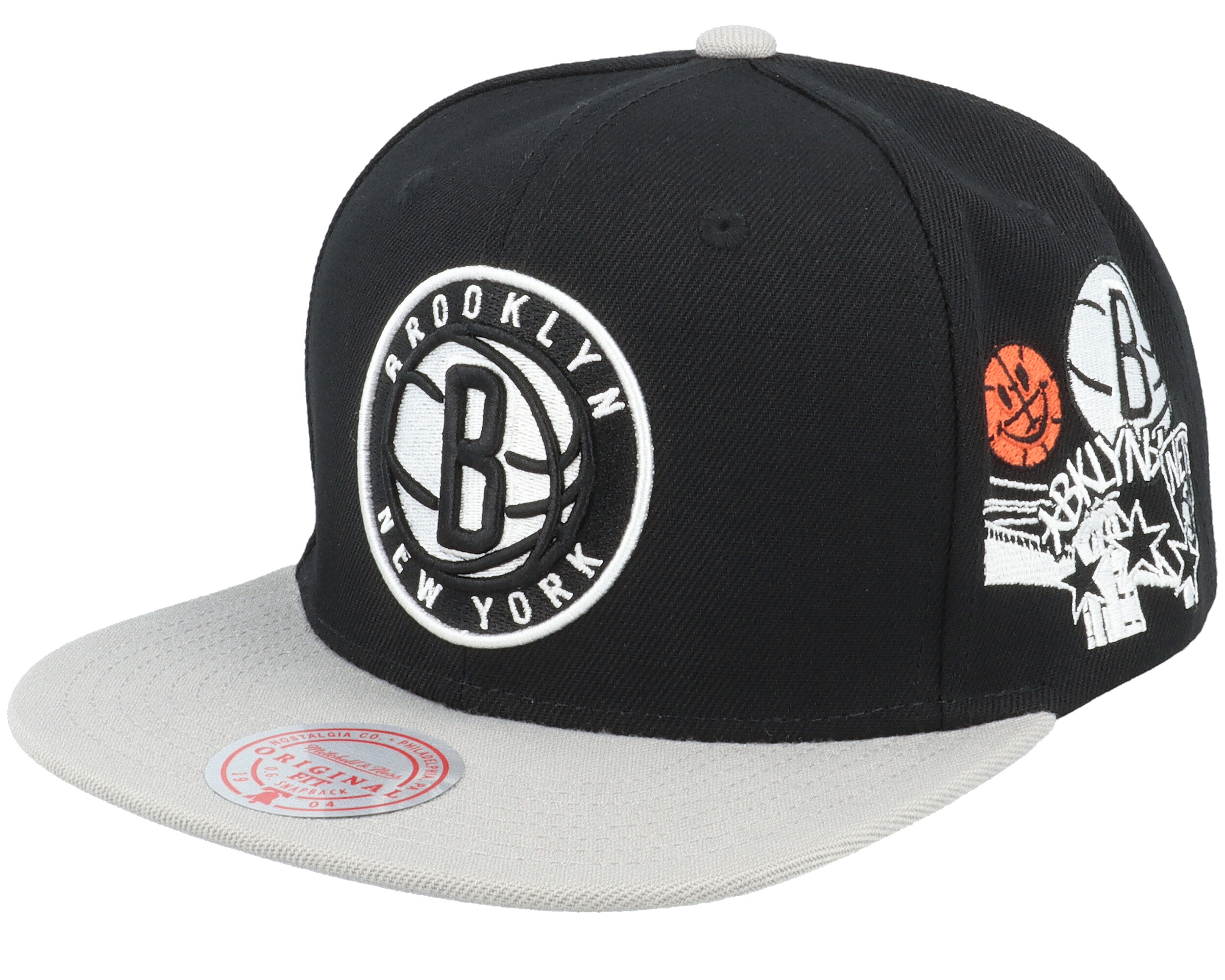 Brooklyn Nets Patch Overload Black/Grey Snapback | Hatstoreworld.com