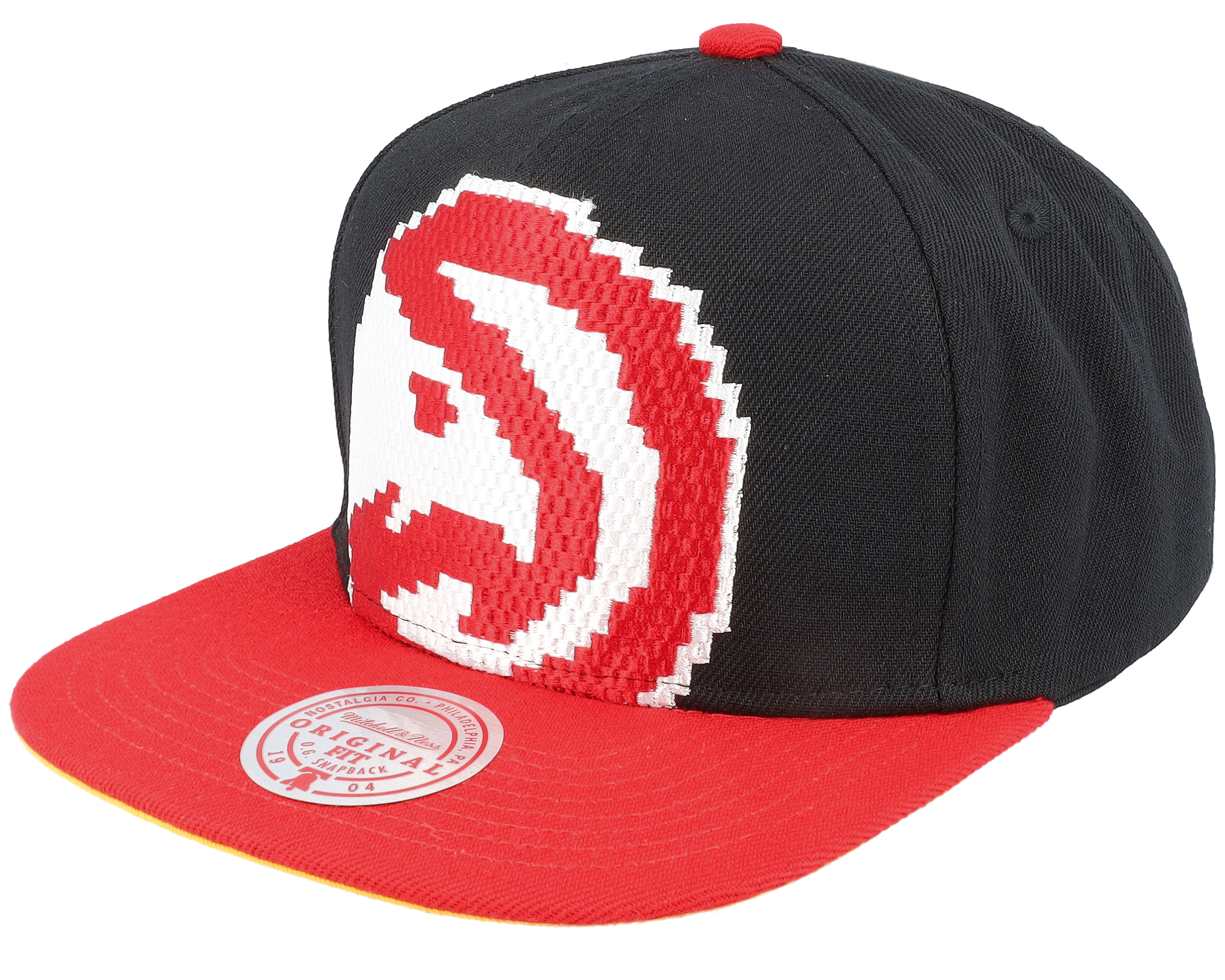 Atlanta Hawks 8 Bit Xl Black/Red Snapback | Hatstoreworld.com