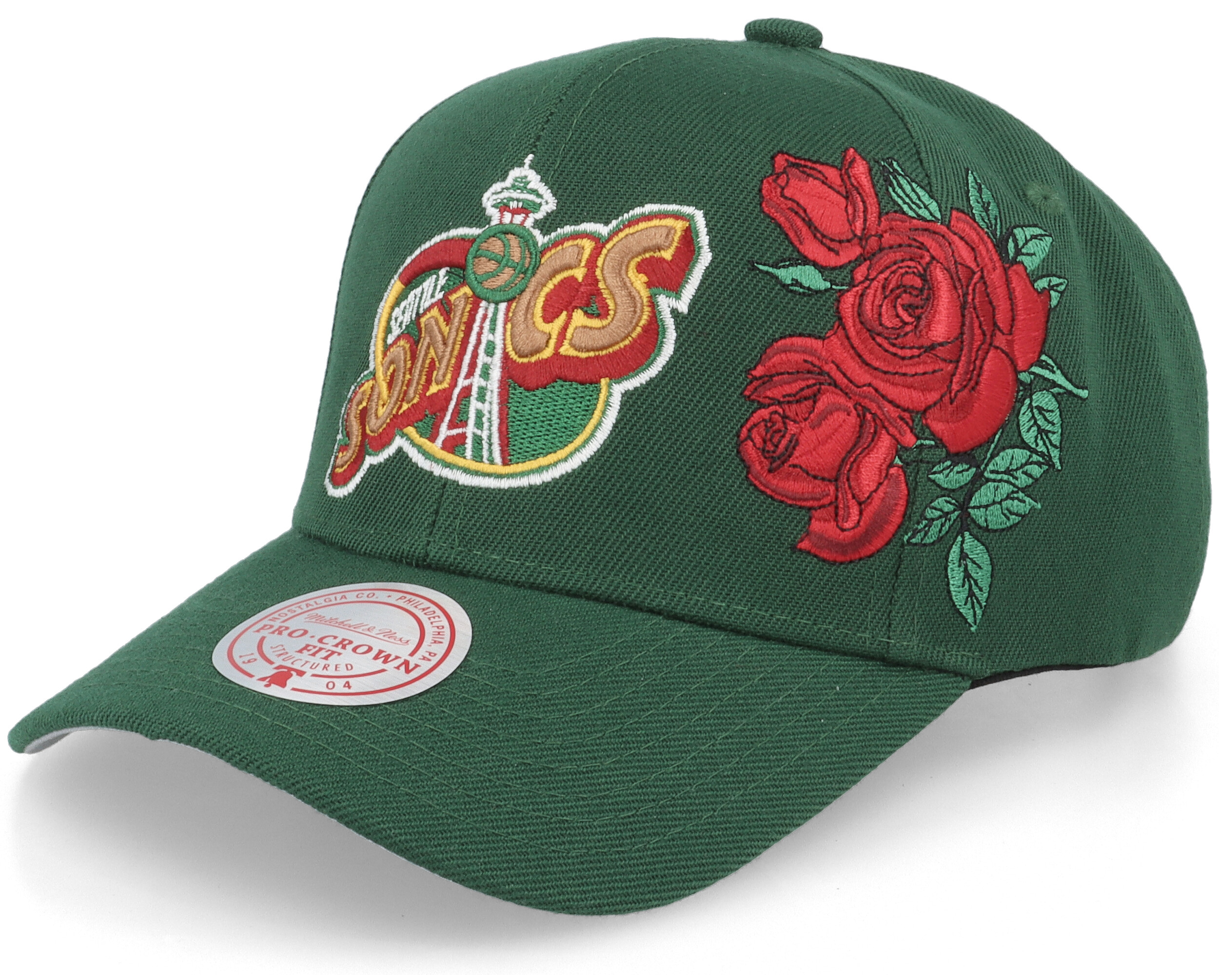 Seattle Supersonics Secondary Roses Pro Green Adjustable | Hatstoreworld.com