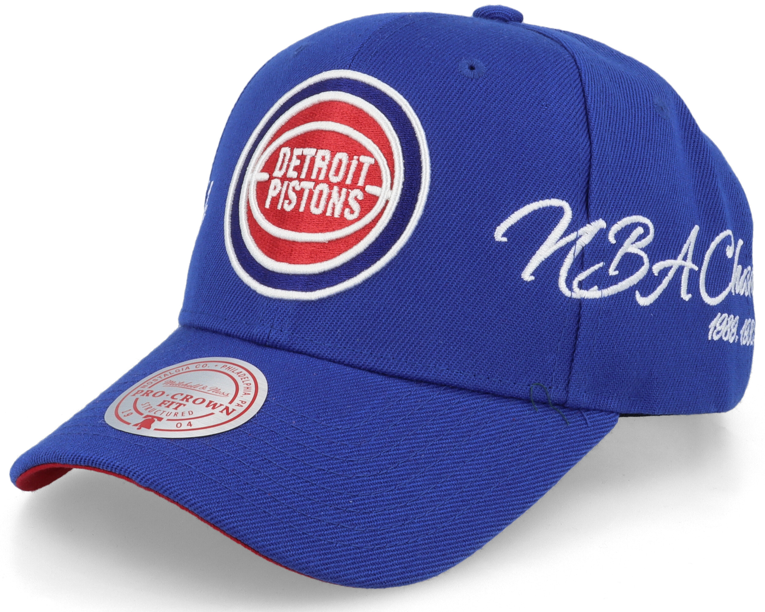 Detroit Pistons Champ Wrap Pro Blue Adjustable - Mitchell & Ness ...