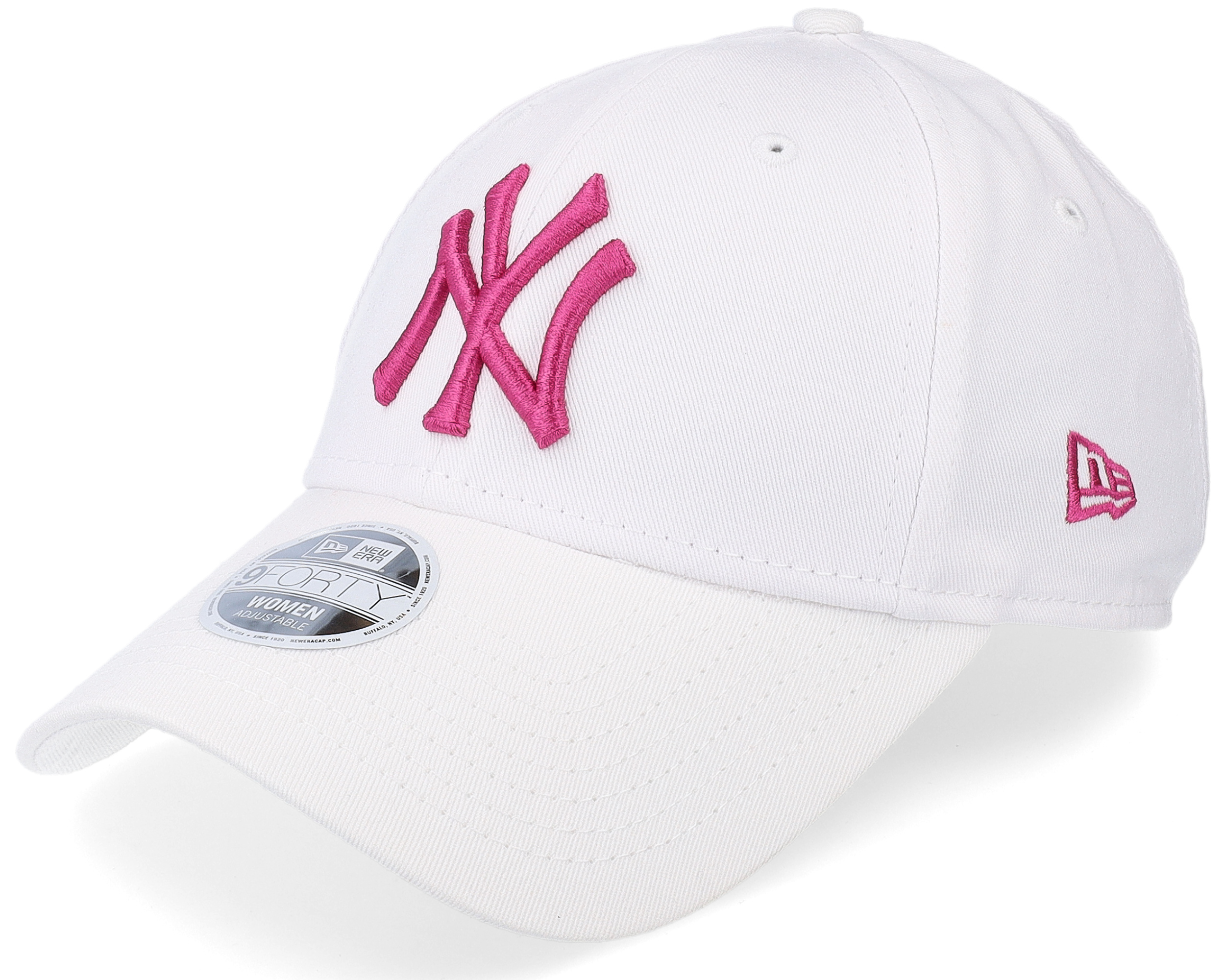New York Yankees Womens League Essential 9FORTY White/Pink Adjustable ...