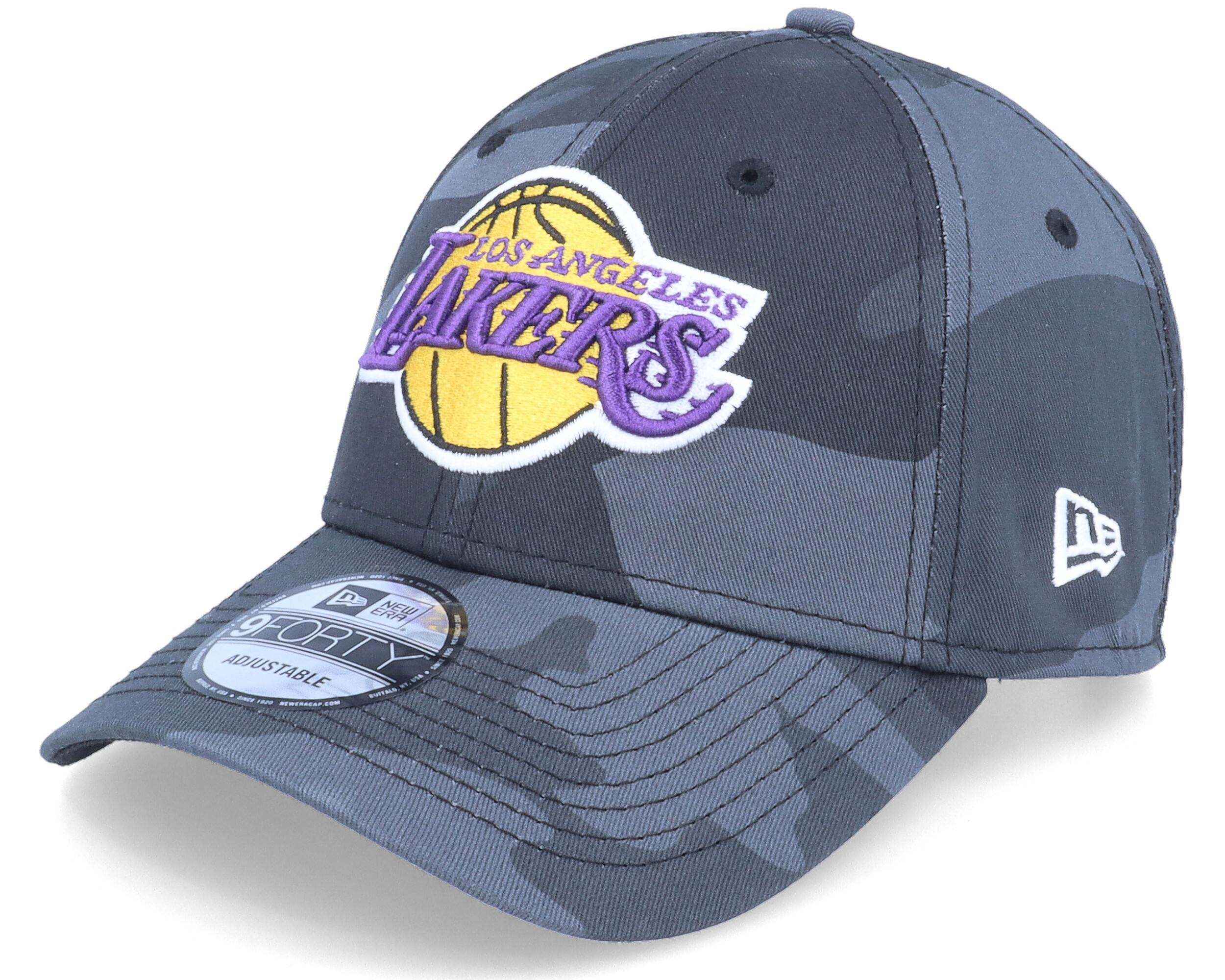 Los Angeles Lakers NBA 9FORTY Black Camo Adjustable | Hatstoreworld.com