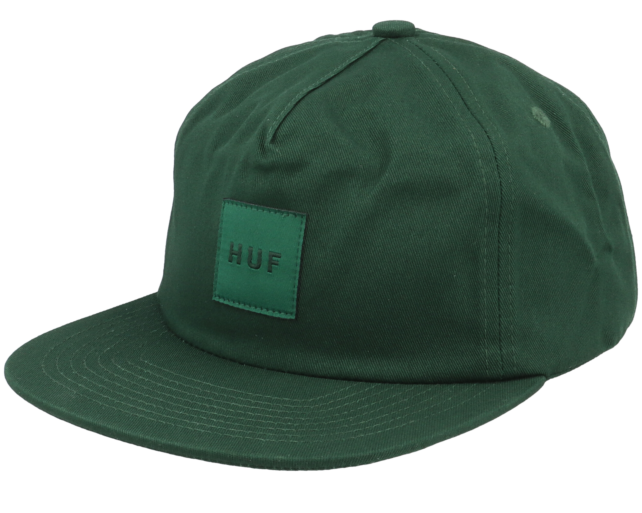 Essential Unstructured Box Green Snapback - HUF cap | Hatstoreworld.com