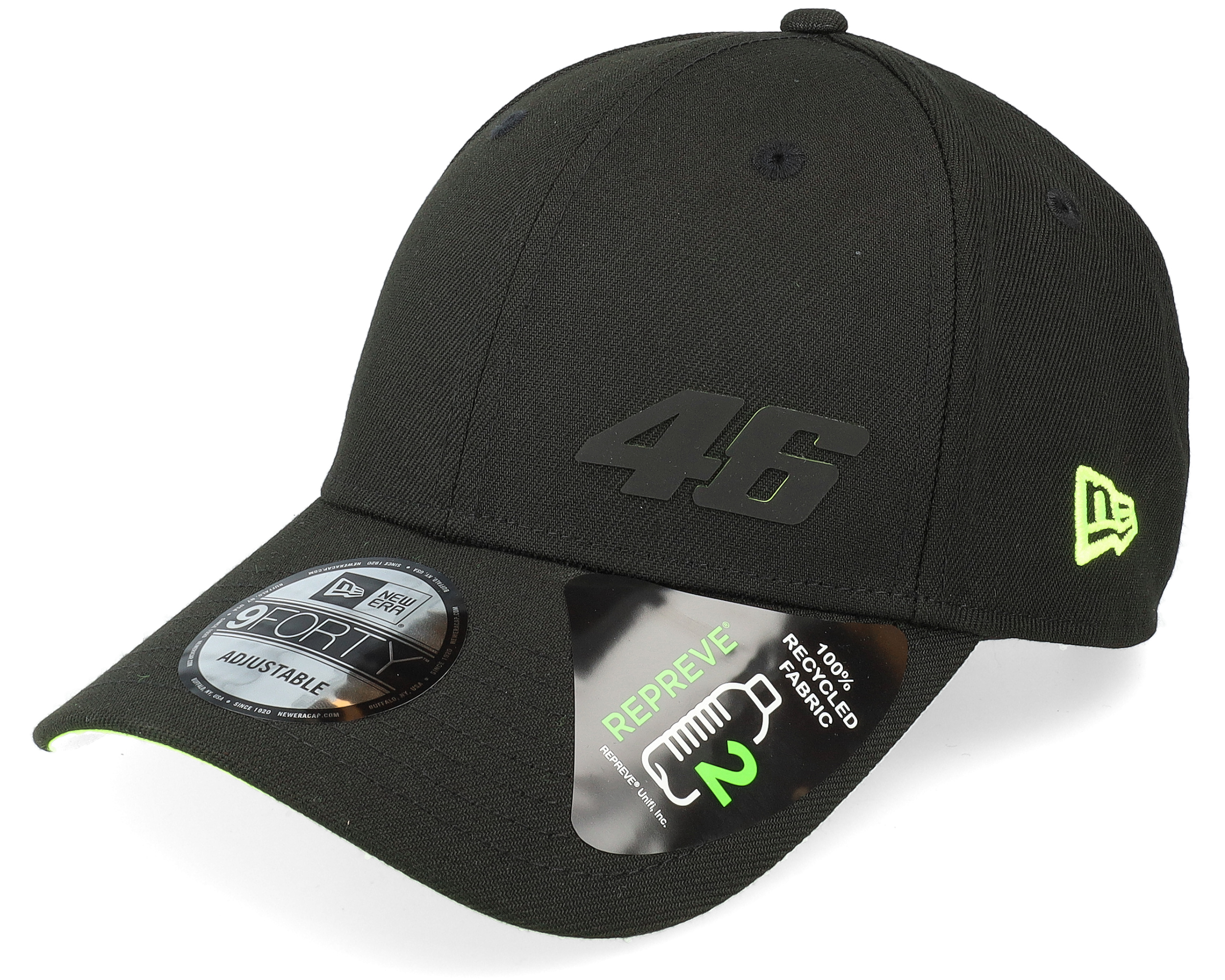VR46 Repreve 9FORTY Black Adjustable - New Era | Hatstoreworld.com