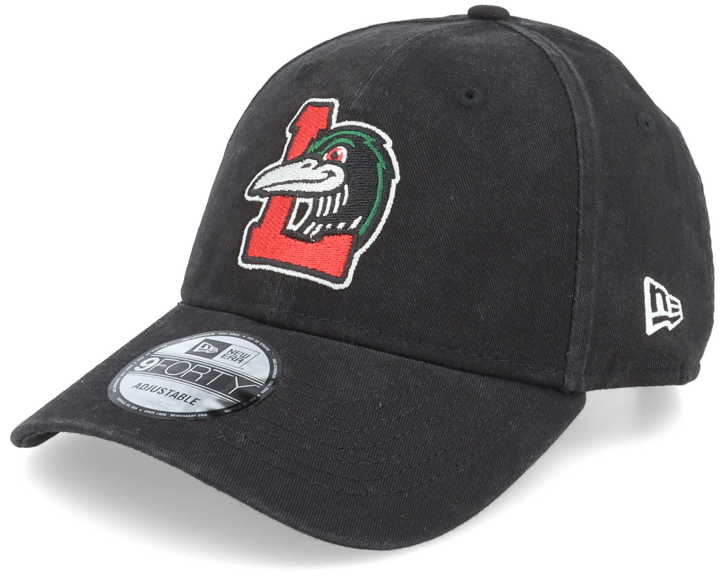 Minor League Great Lake Loons Team Logo 9FORTY Black Adjustable ...