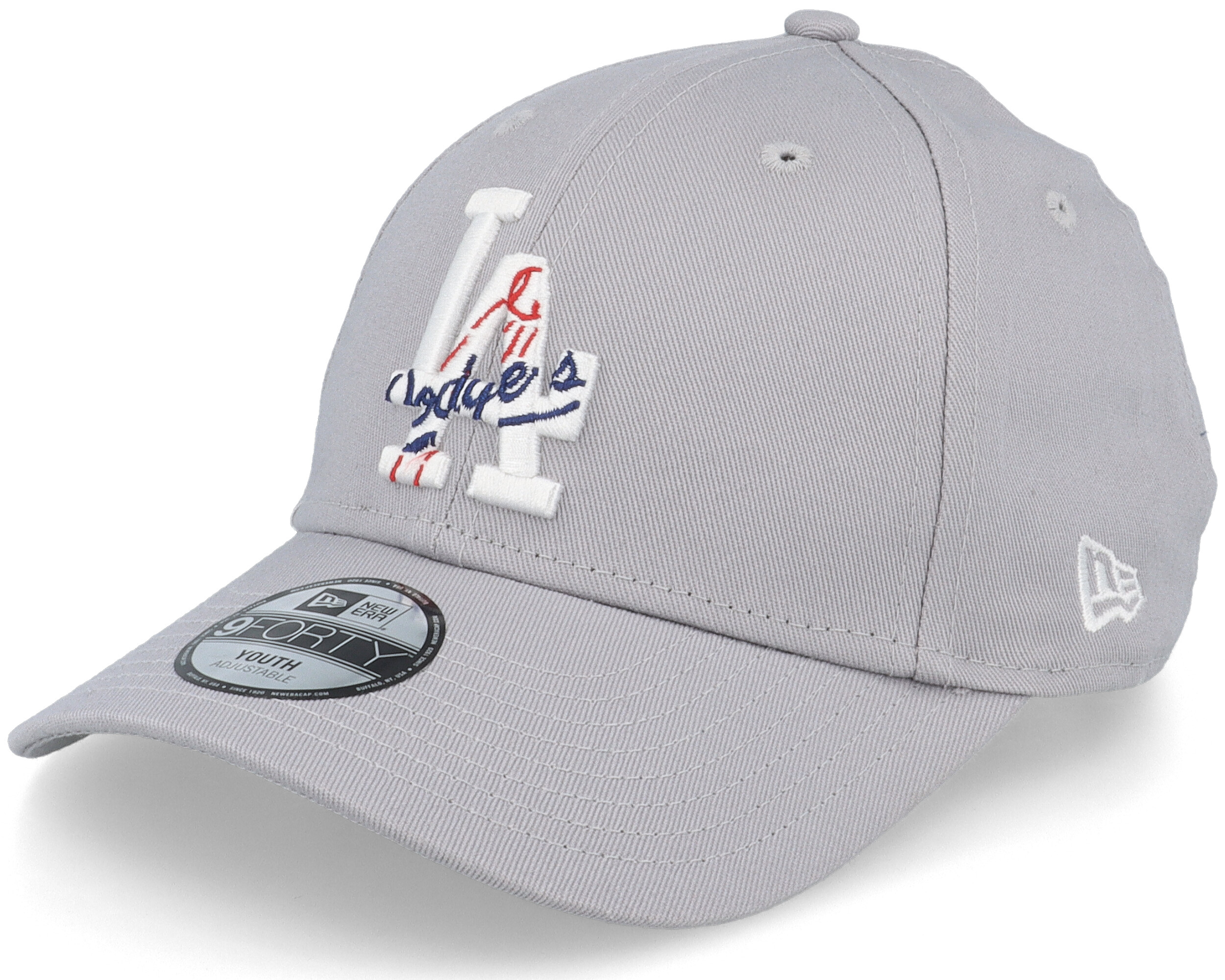 Kids Los Angeles Dodgers Team Logo Infill 9FORTY Gray Adjustable - New ...