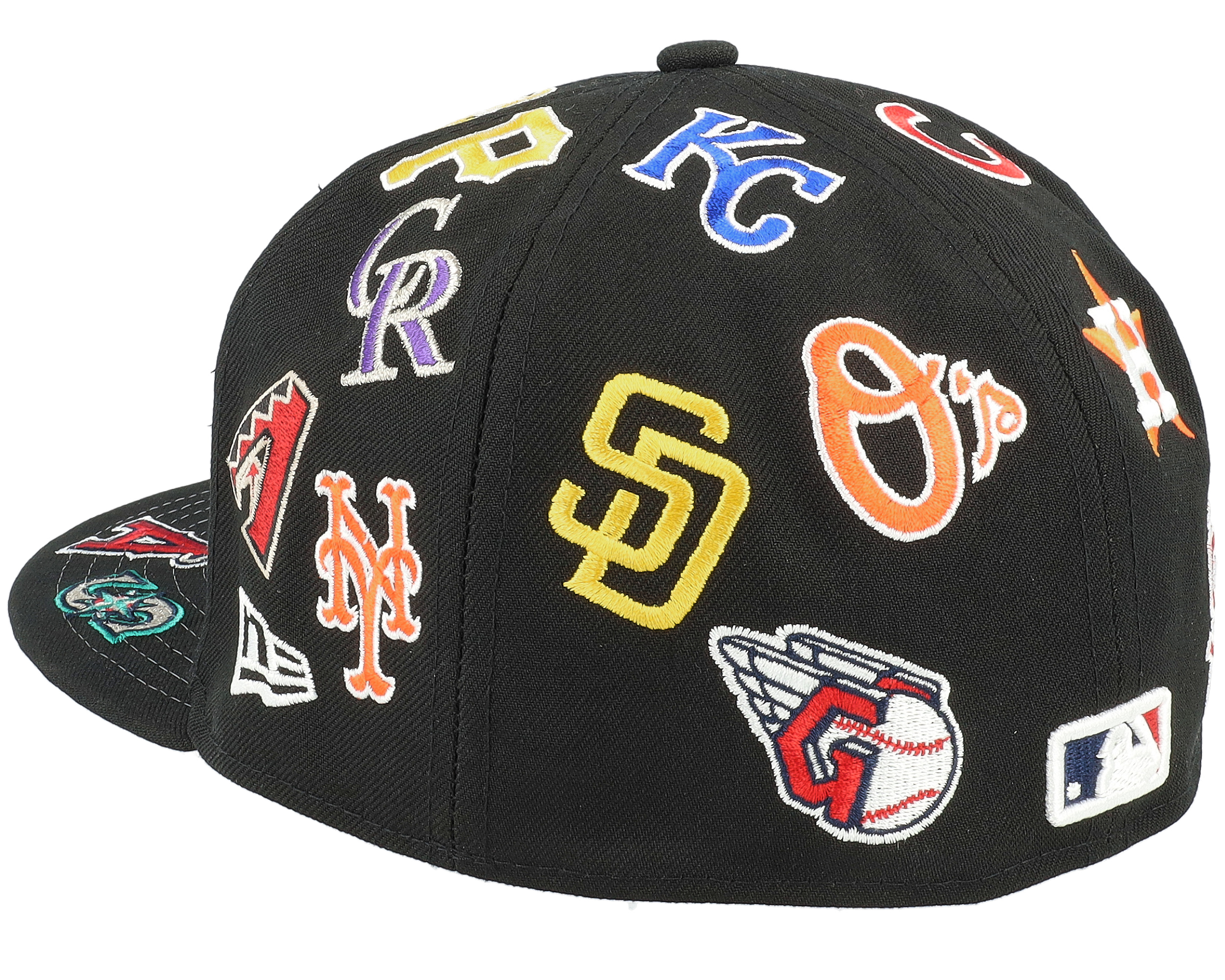 All Over Patch 59FIFTY MLB Black Fitted - New Era cap | Hatstoreworld.com