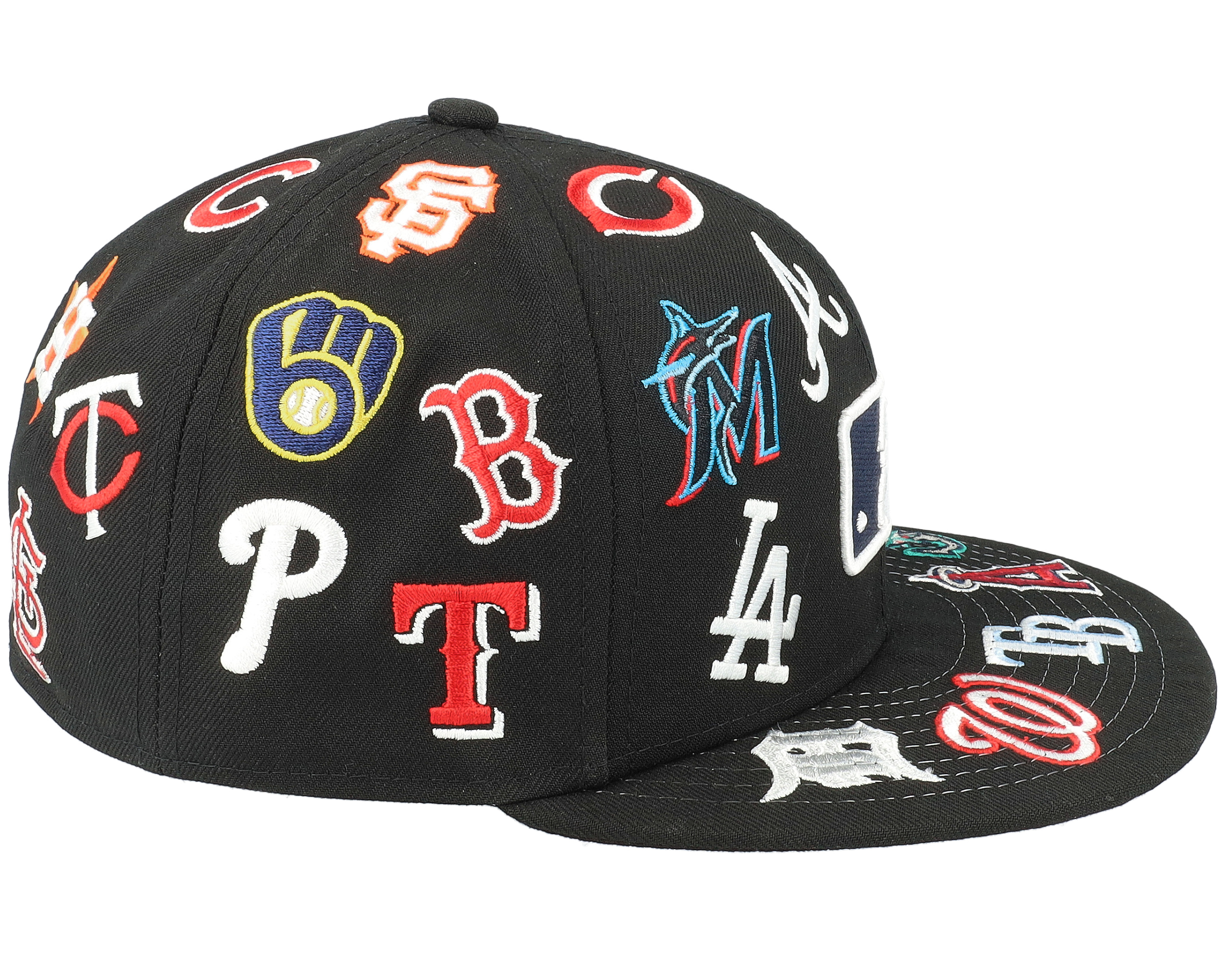 All Over Patch 59FIFTY MLB Black Fitted - New Era cap | Hatstoreworld.com