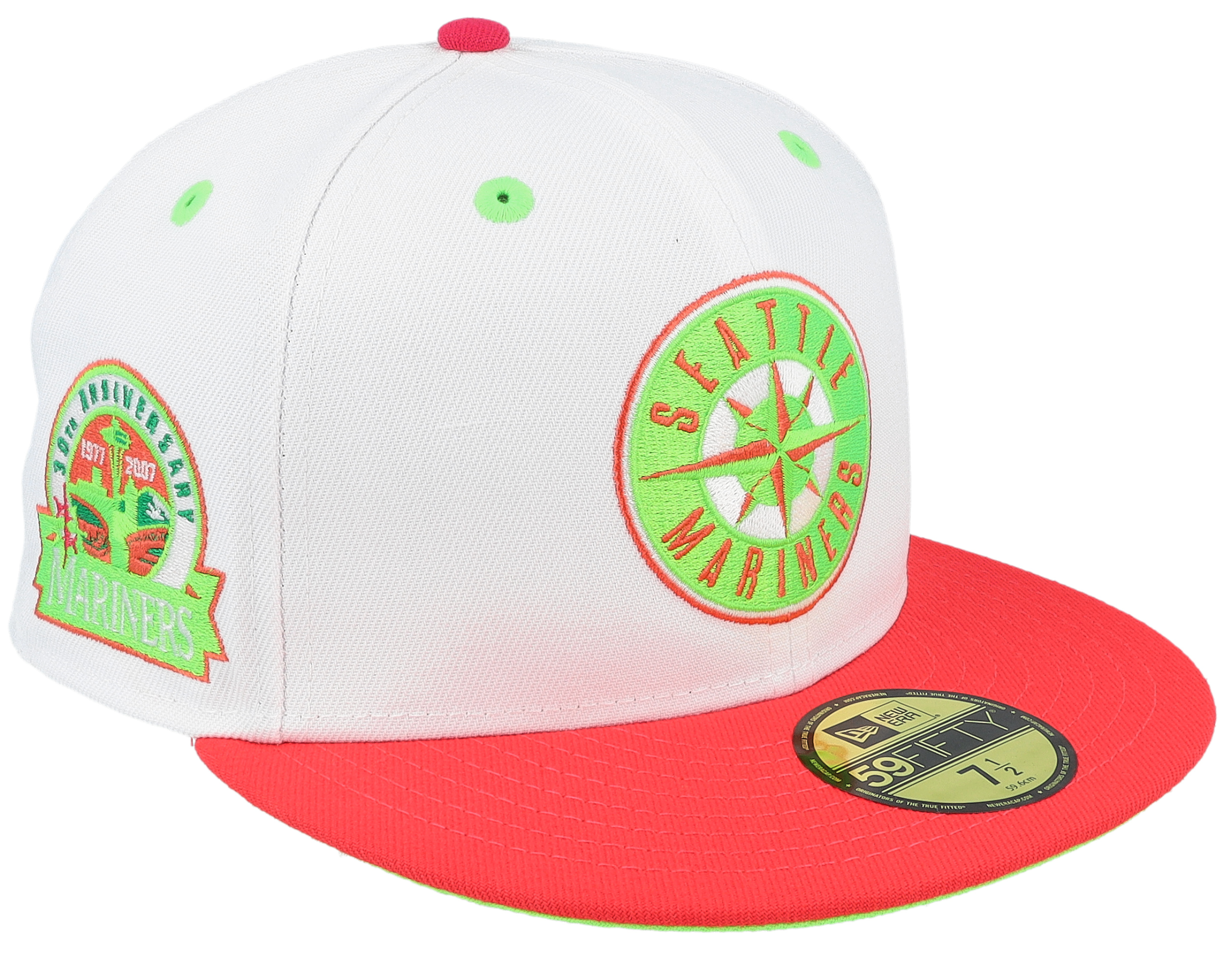 Seattle Mariners Harmony 59FIFTY 30th White/Lava Fitted - New Era ...