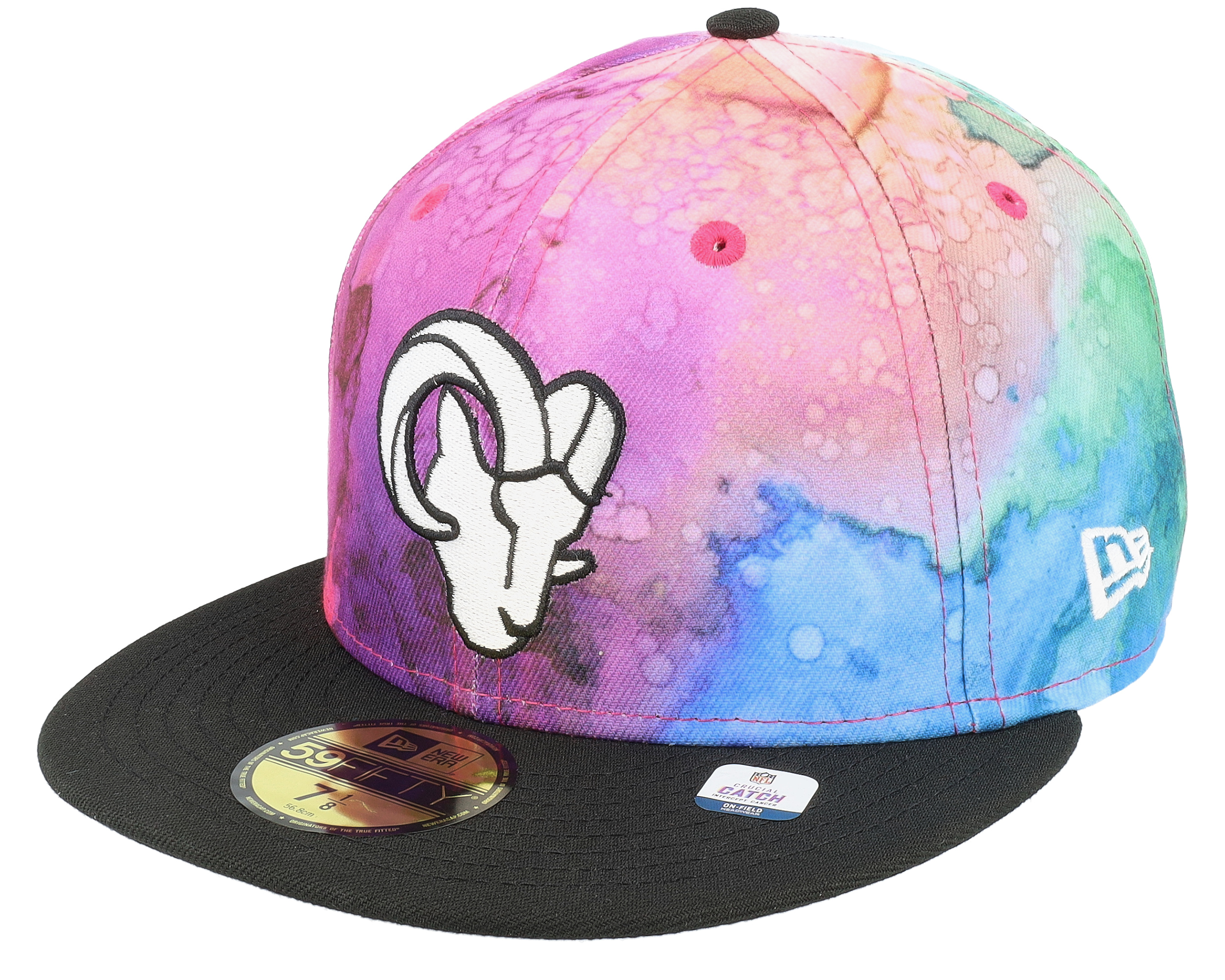 Los Angeles Rams 59FIFTY NFL Crucial Catch 22 Multi Fitted ...