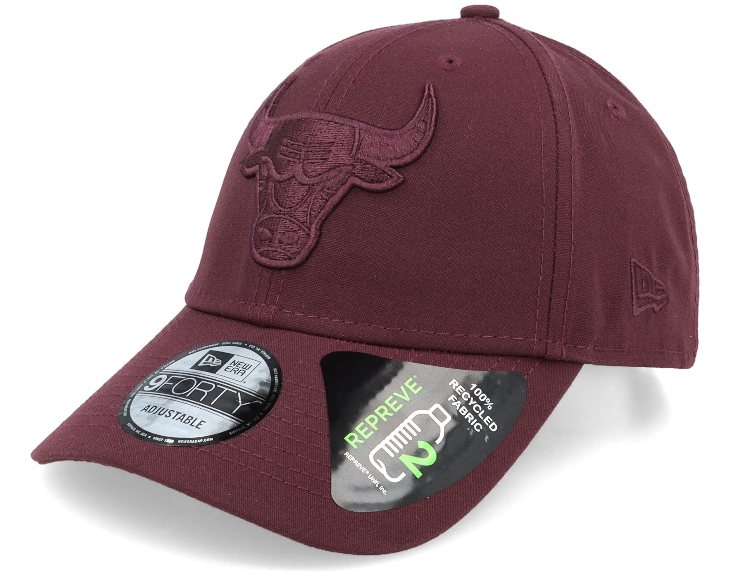 Chicago Bulls Repreve 9FORTY Maroon/Maroon Adjustable | Hatstoreworld.com