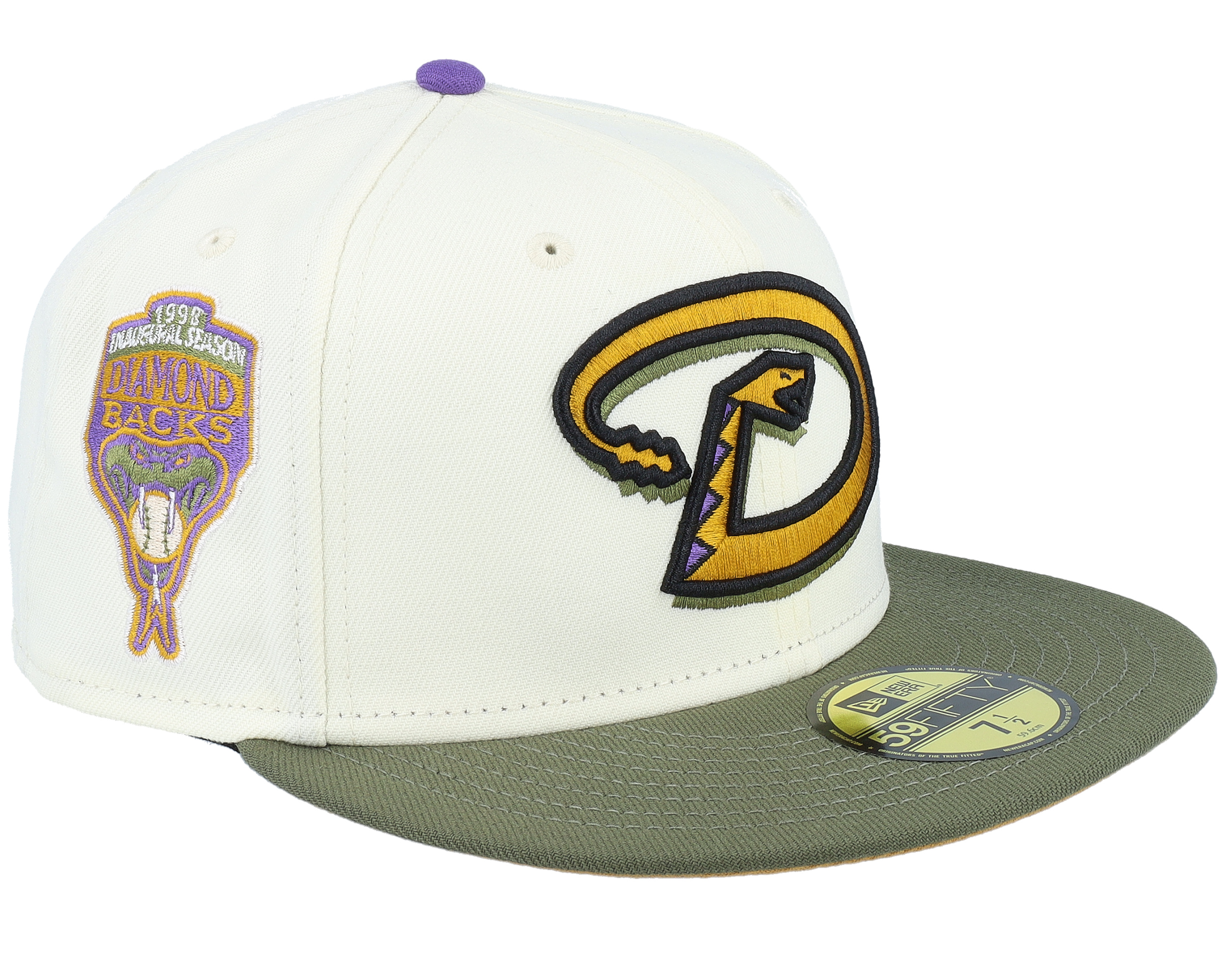 Arizona Diamondbacks Orientation Pack 59FIFTY Chrome/Olive/Tan Fitted ...