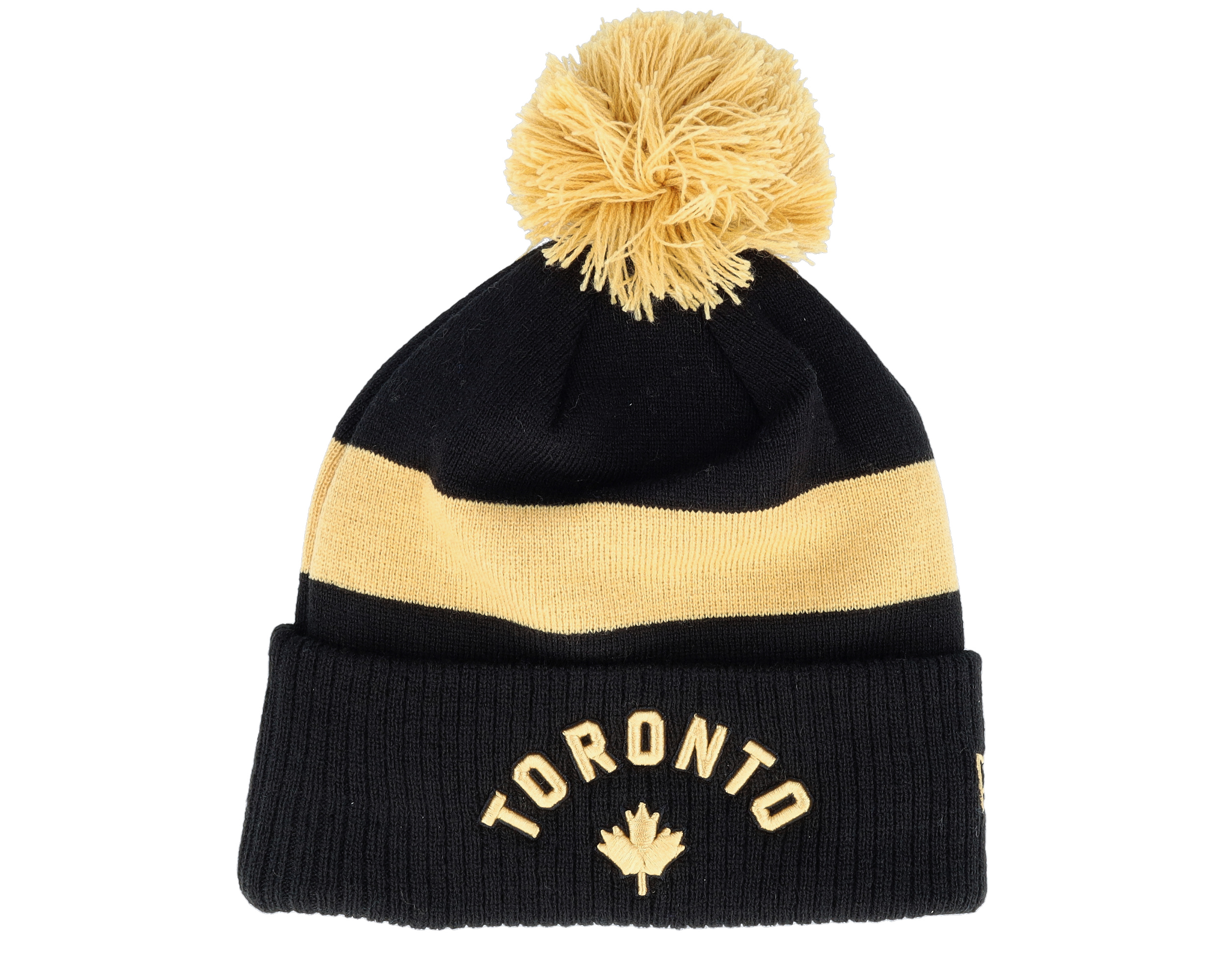 Toronto Raptors Knit NBA City Edition 22 Black Pom | Hatstoreworld.com