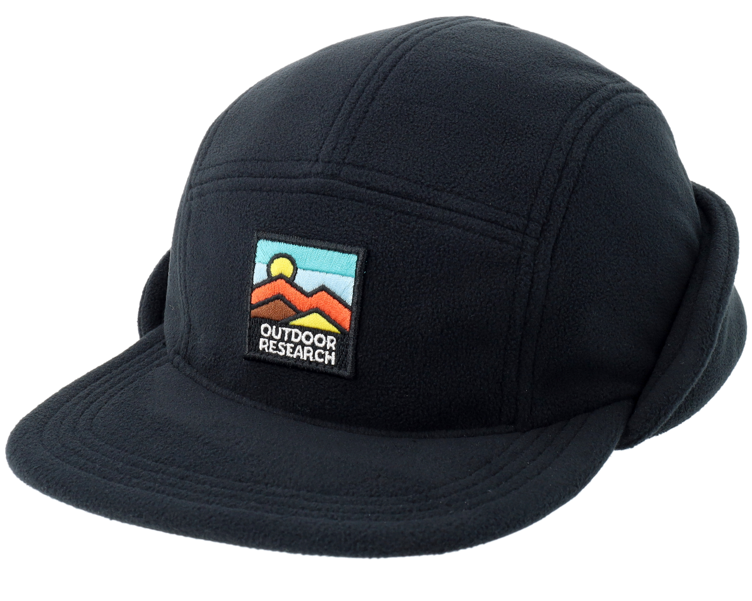 Howling Wind Fle Cap Black 5-Panel Earflap | Hatstore.com