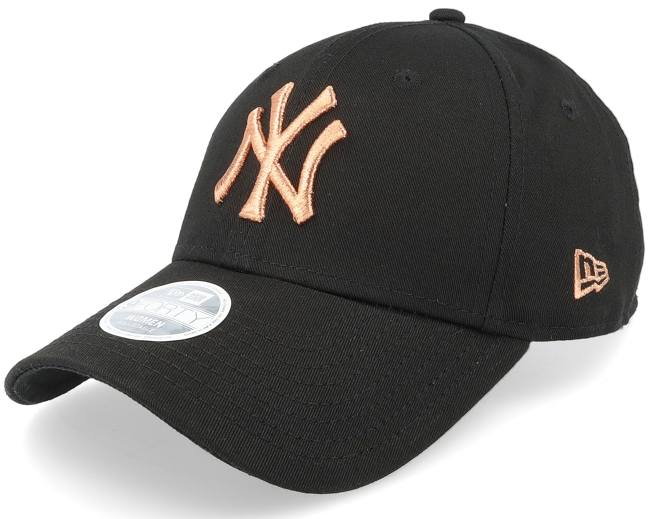 New York Yankees Womens Metallic Logo Black/Copper 9FORTY ...