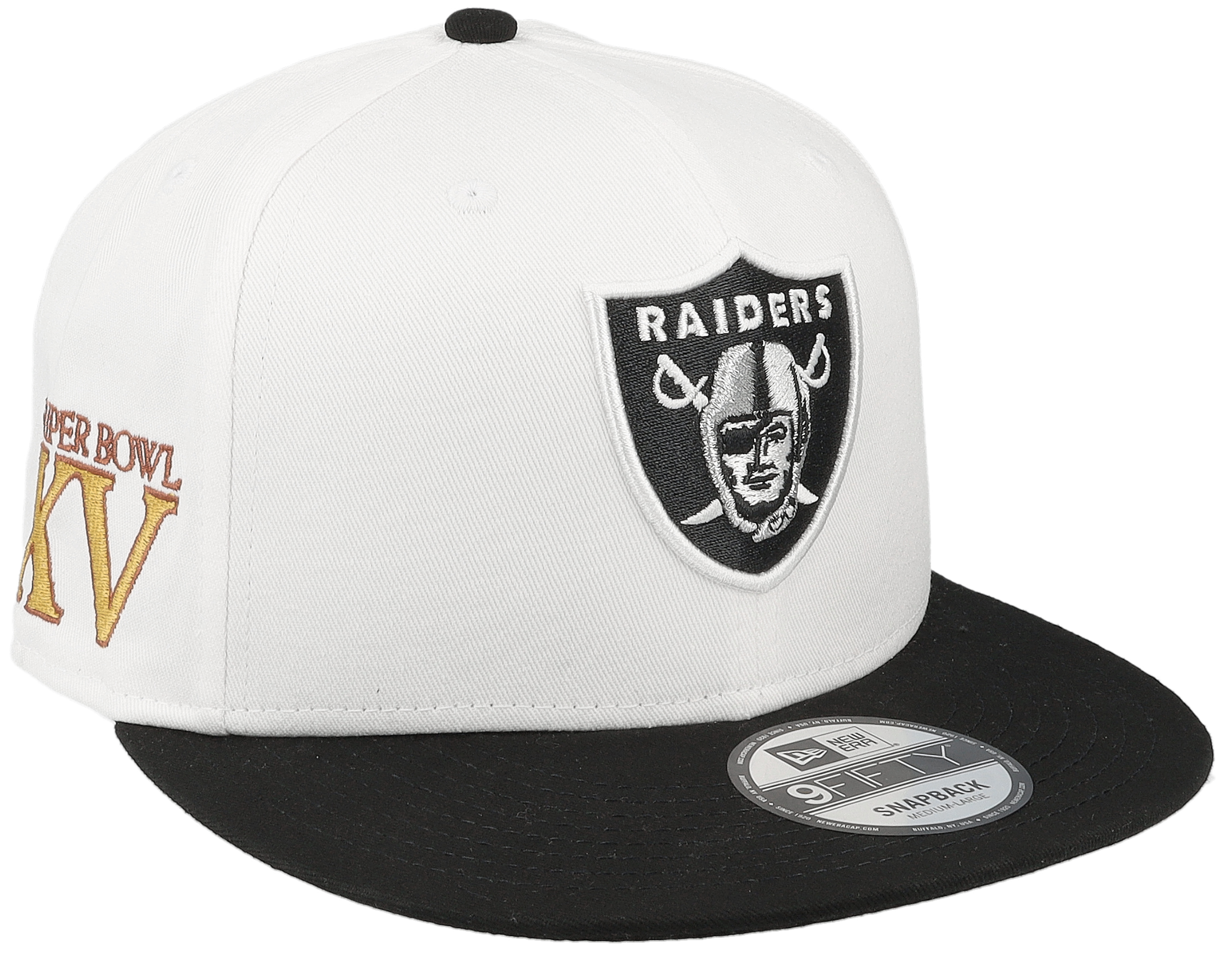 Las Vegas Raiders White Crown Patches 9FIFTY La White/Black Snapback ...