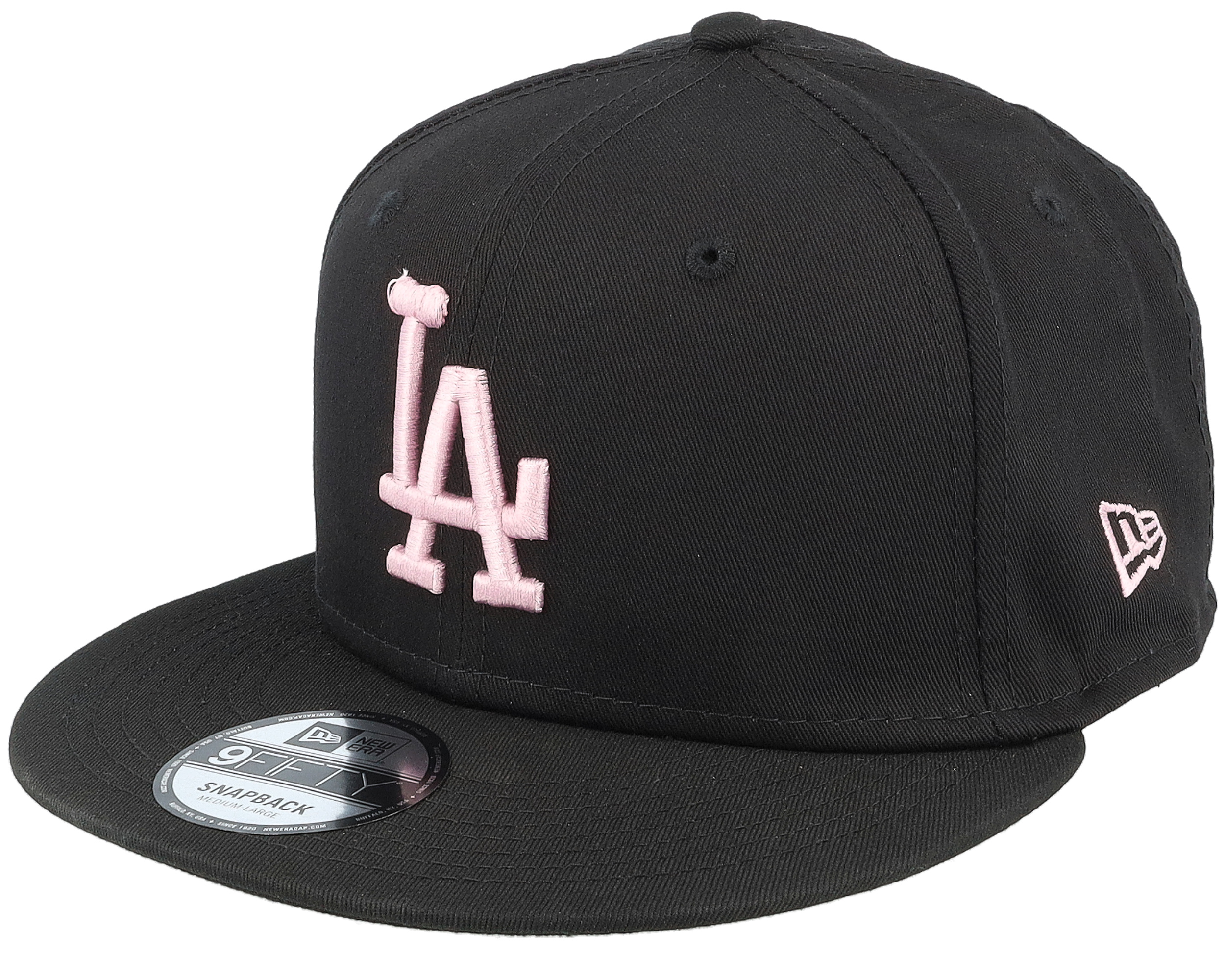 Los Angeles Dodgers League Essential 9FIFTY Black/Pink Snapback ...