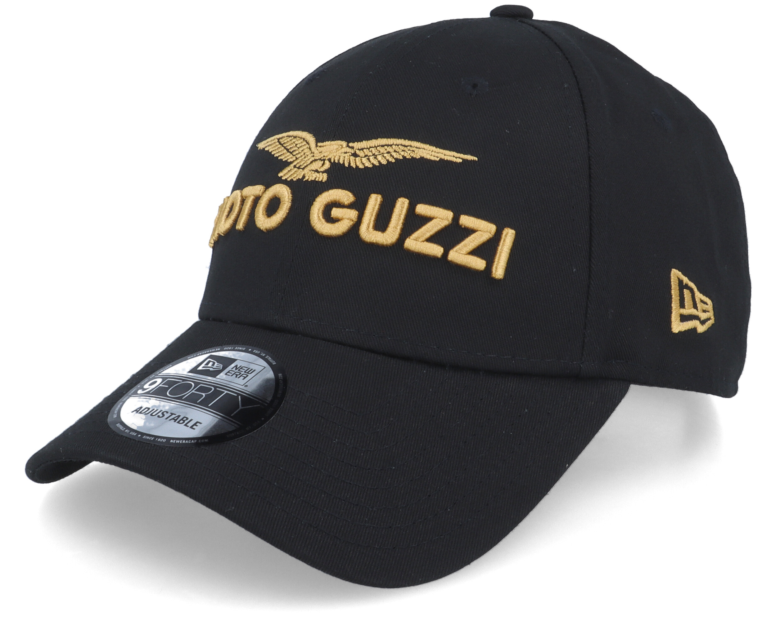 Moto Guzzi Essential 9FORTY Black Adjustable | Hatstoreworld.com