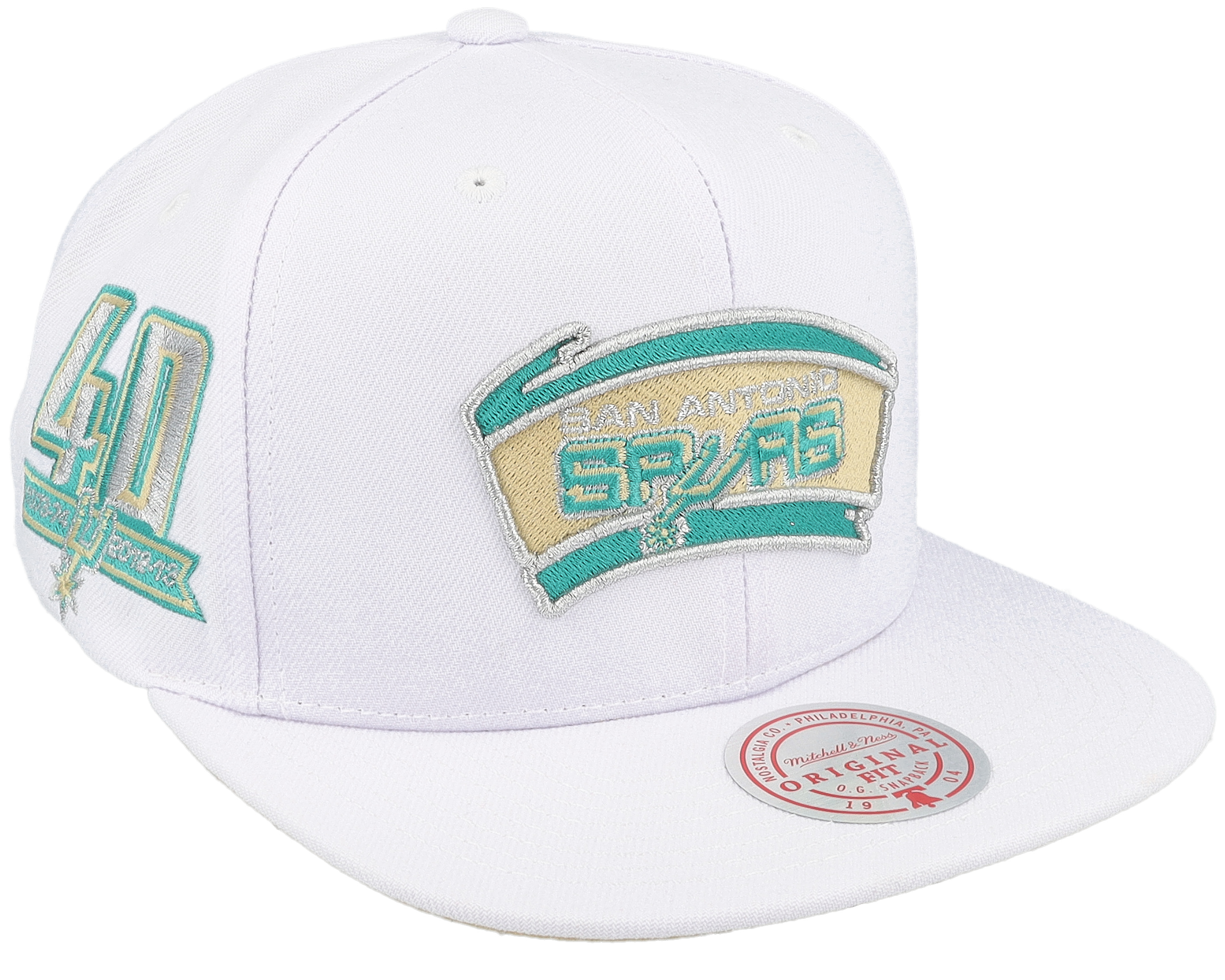San Antonio Spurs Winter White Snapback - Mitchell & Ness ...