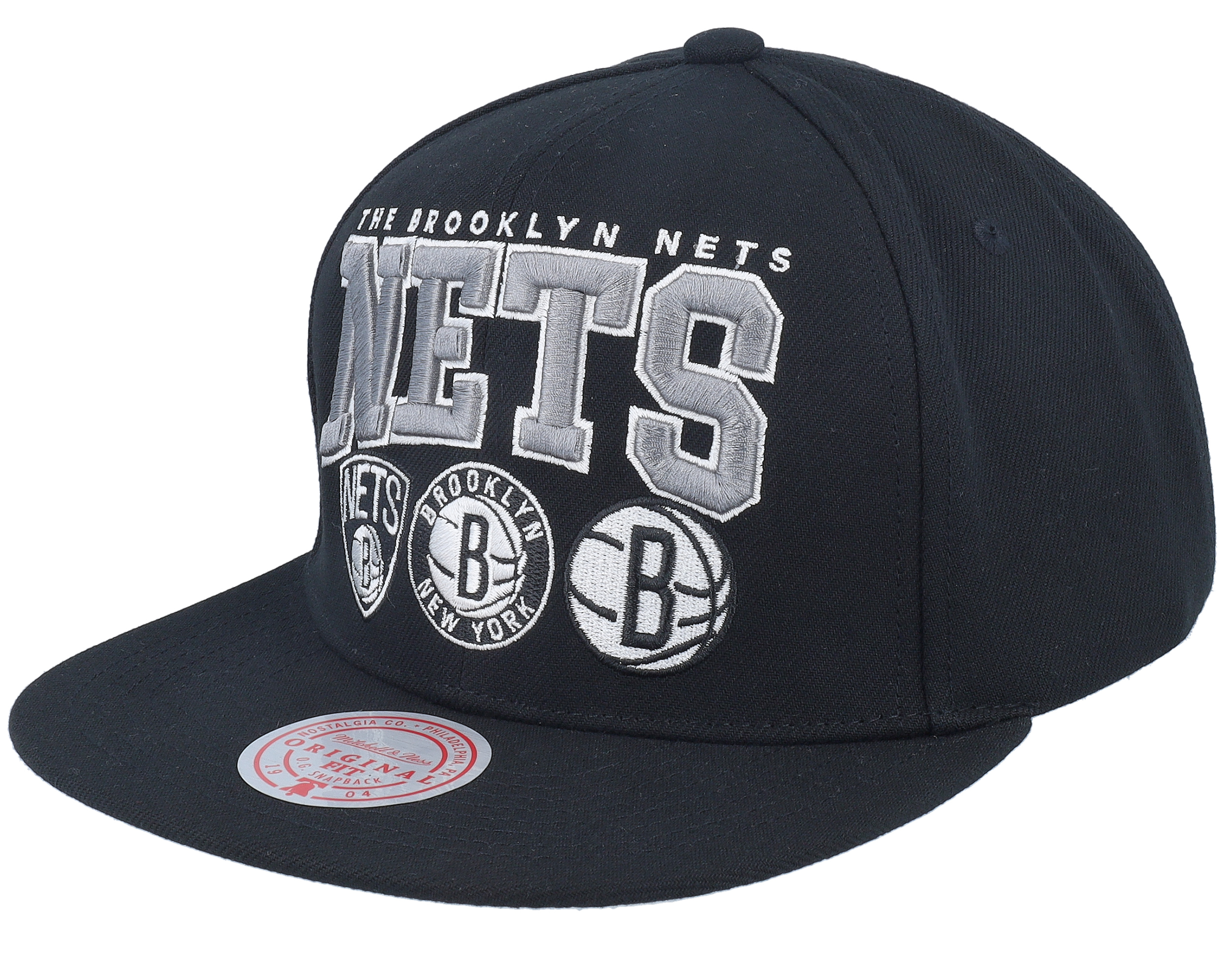 Brooklyn Nets Champ Stack Black Snapback | Hatstoreworld.com