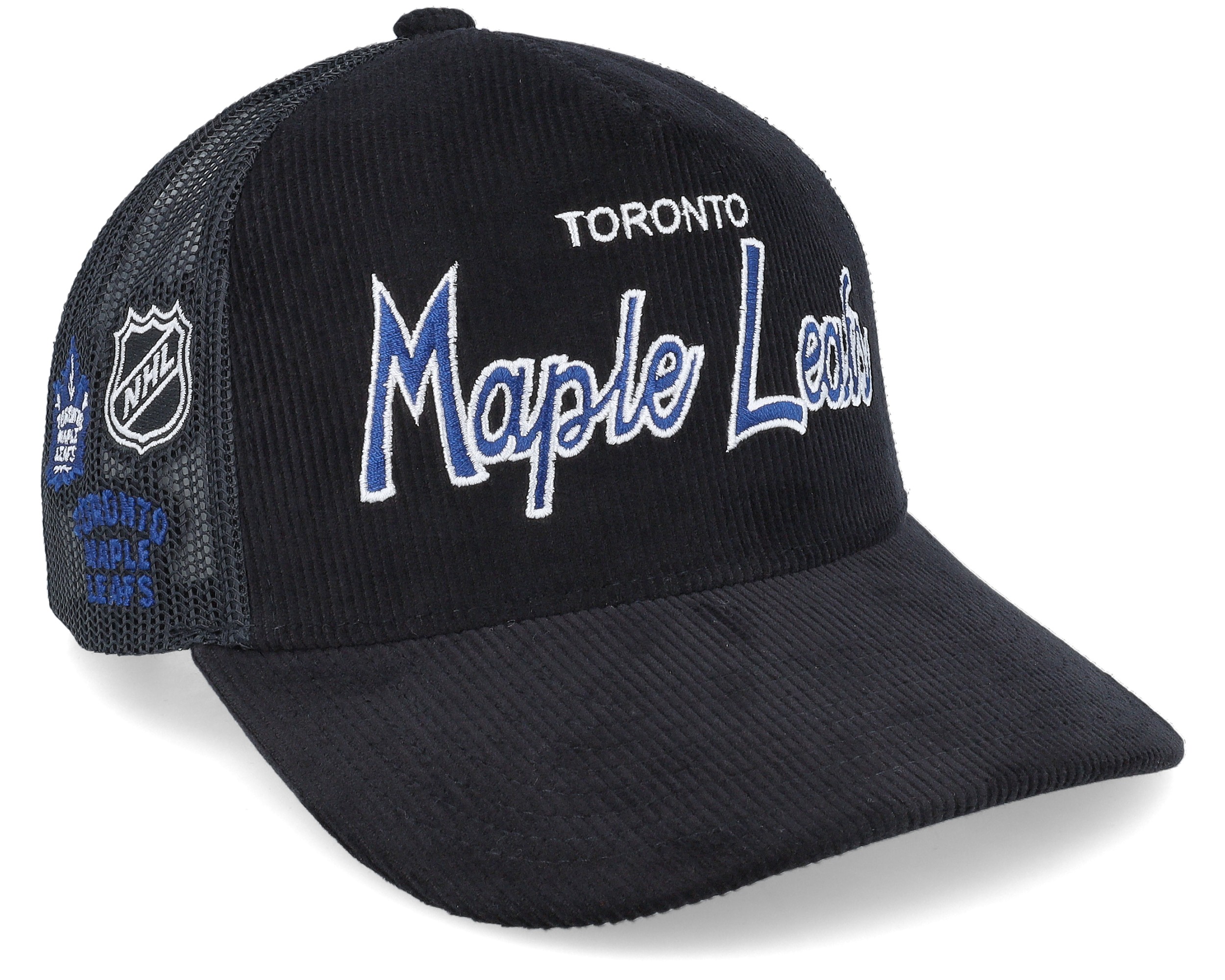Toronto Maple Leafs Times Up Black Trucker - Mitchell & Ness ...