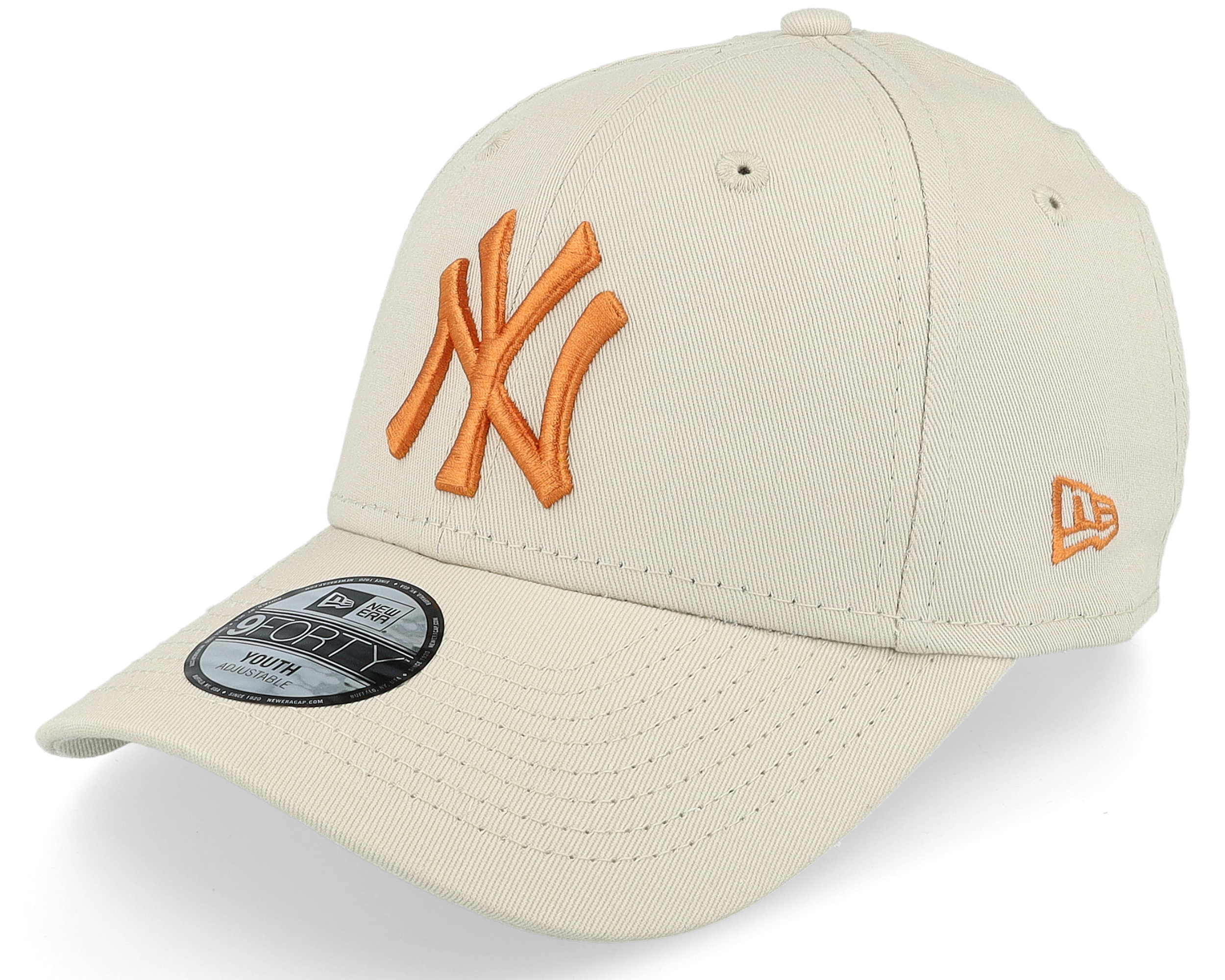Kids New York Yankees League Essential 9FORTY Stone/Toffee Adjustable ...