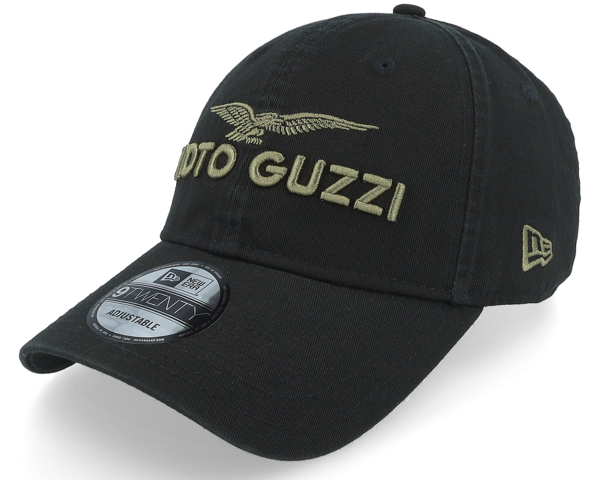 Moto Guzzi Washed 9TWENTY Black Dad Cap | Hatstoreworld.com