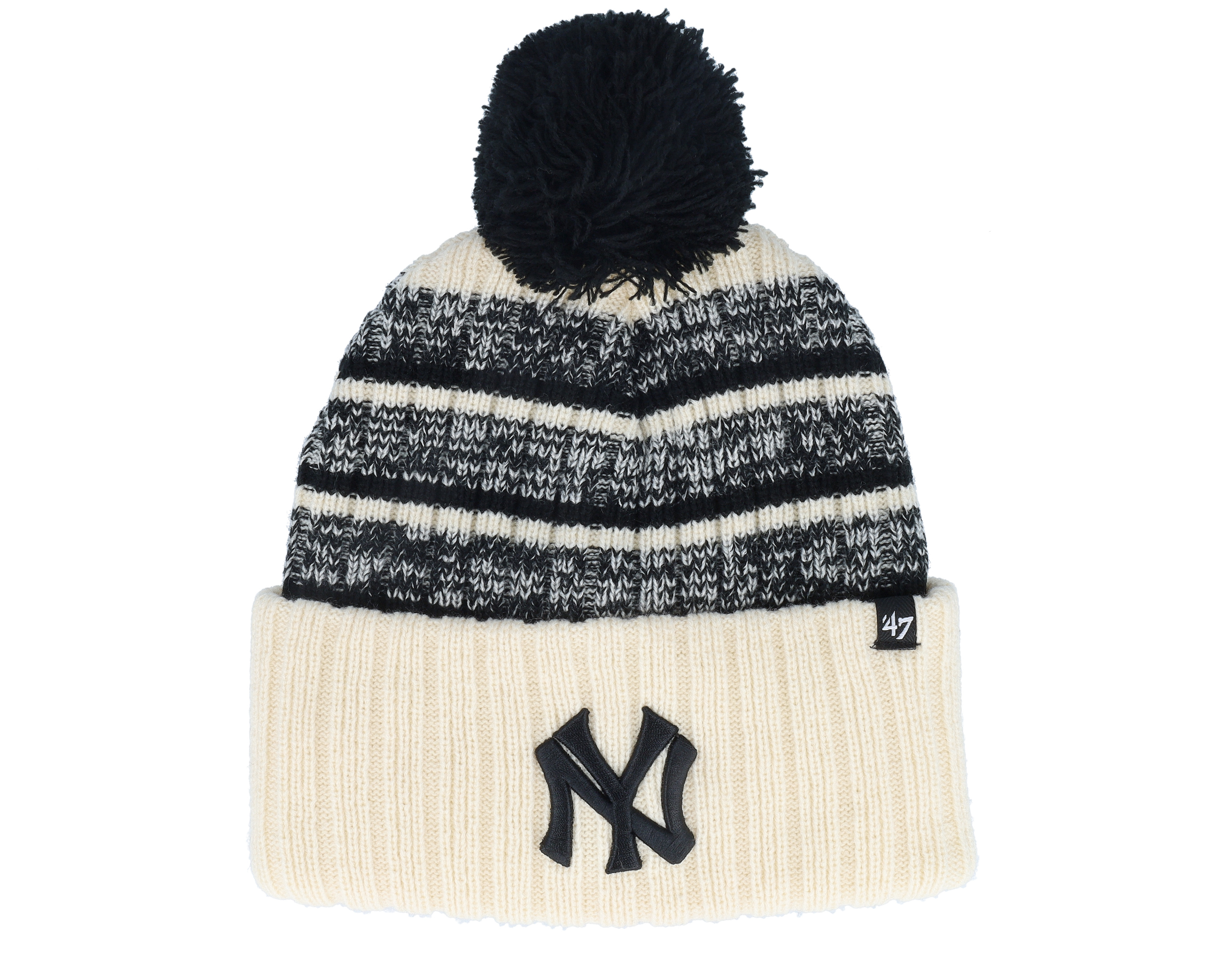 New York Yankees MLB Cooperstown Tavern Knit Natural Pom ...