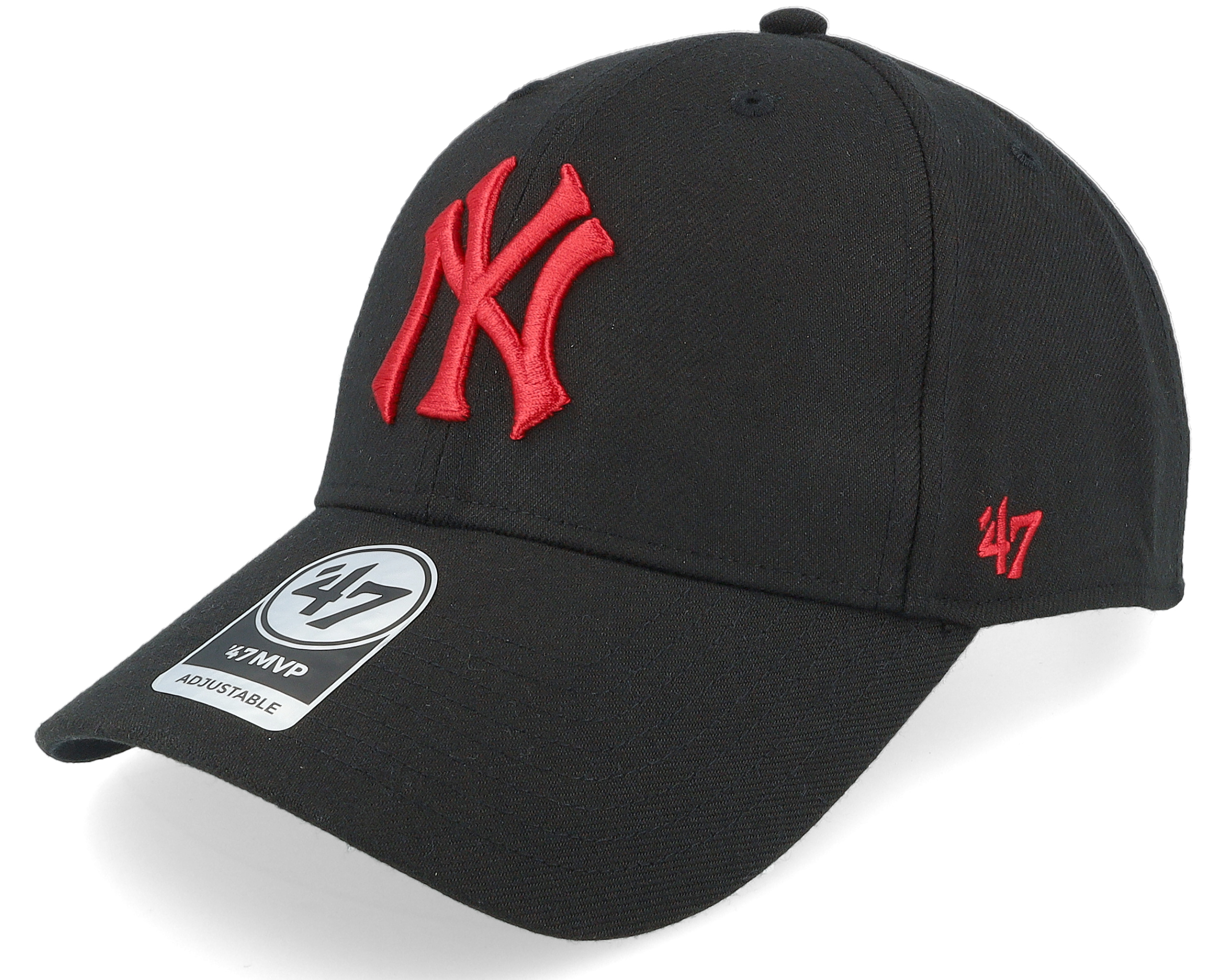 New York Yankees Mvp Snapback Black/Red Adjustable | Hatstoreworld.com