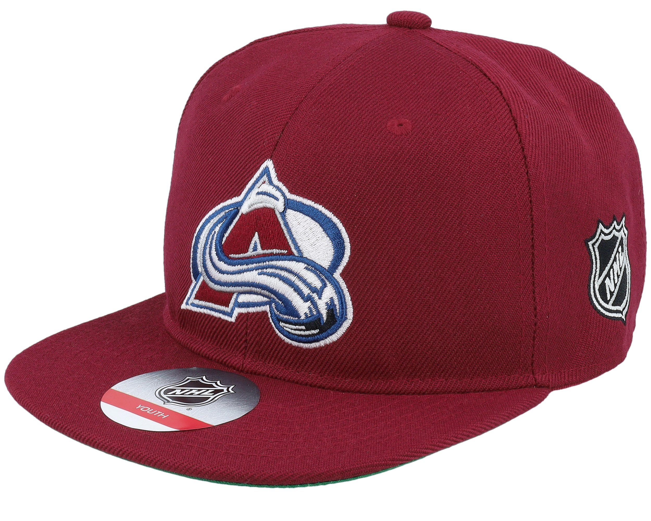 Kids Colorado Avalanche Logo Flatbrim Maroon Snapback | Hatstoreworld.com