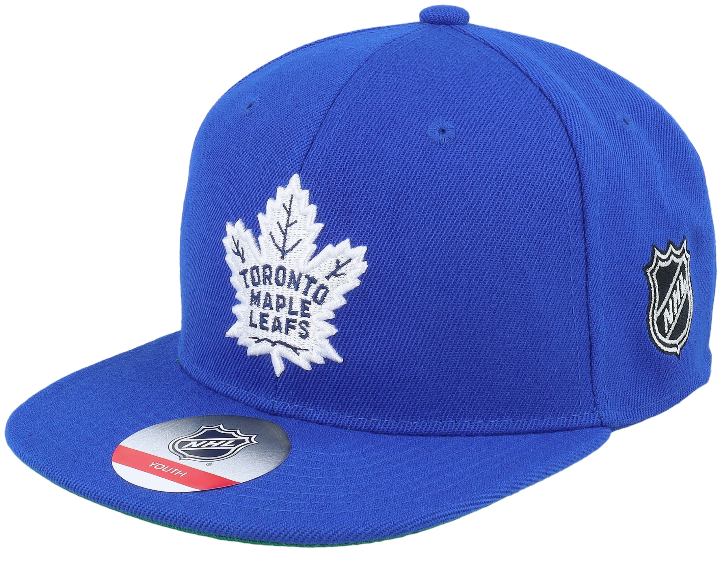 Kids Toronto Maple Leafs Logo Flatbrim Blue Snapback | Hatstoreworld.com