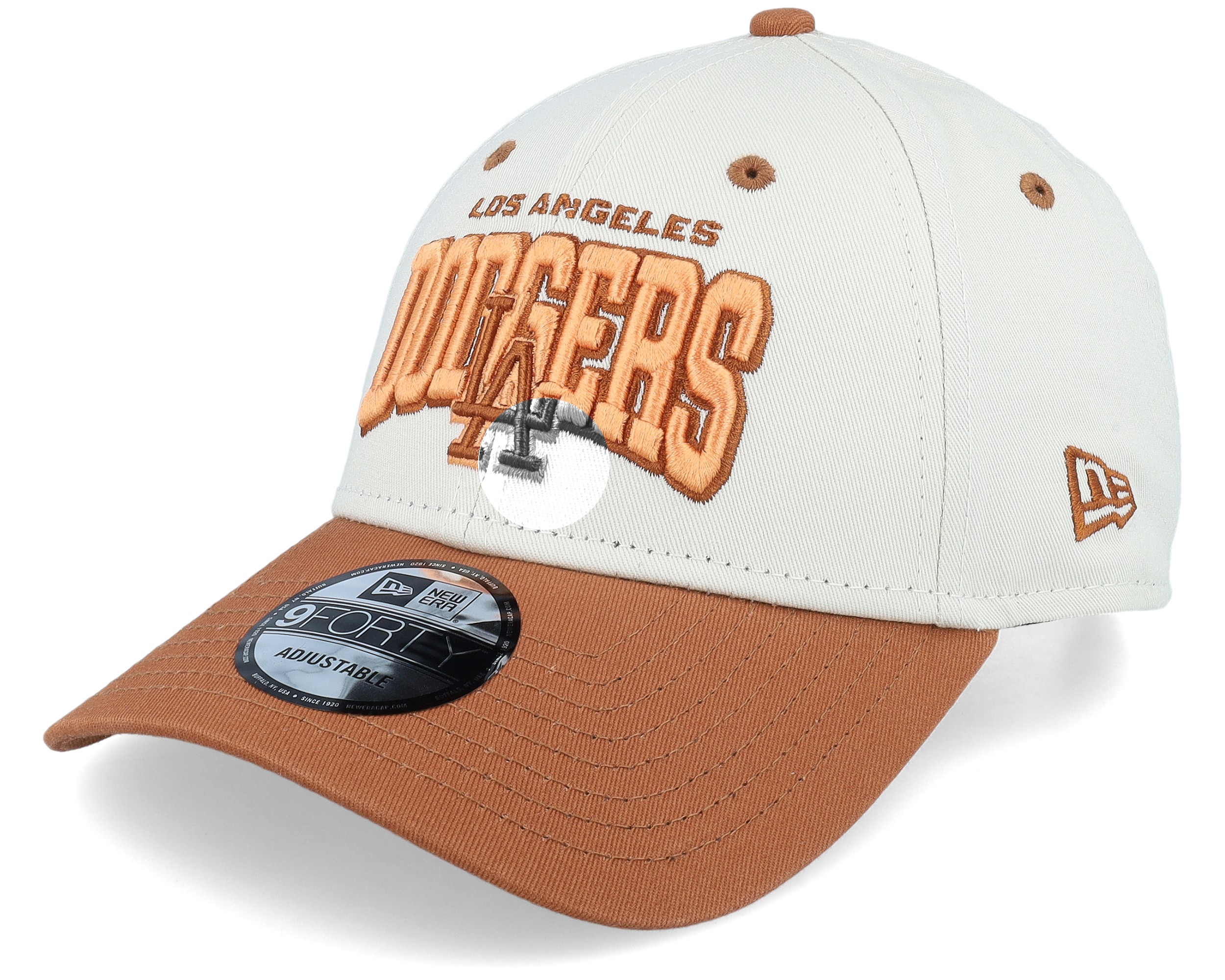 Los Angeles Dodgers White Crown 9FORTY Stone/Burnt Adjustable ...