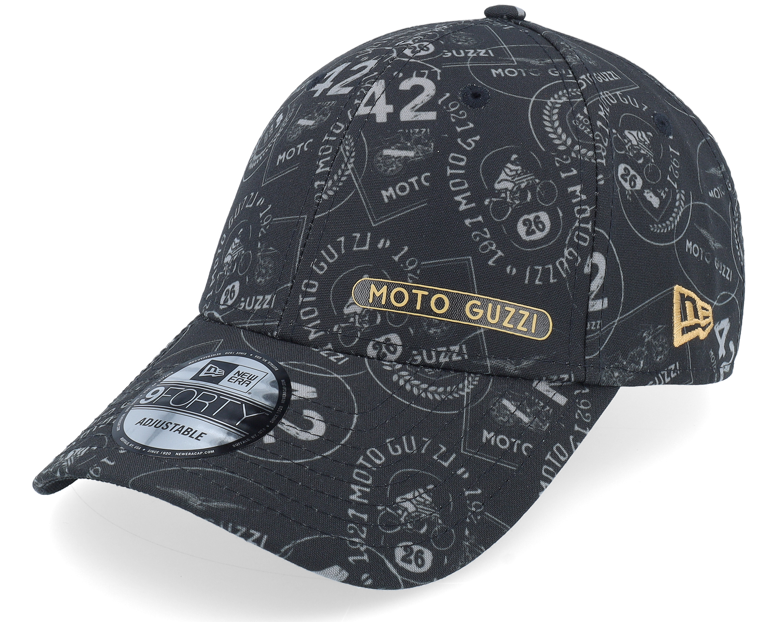 Moto Guzzi All Over Print 9FORTY Black Adjustable - New Era ...
