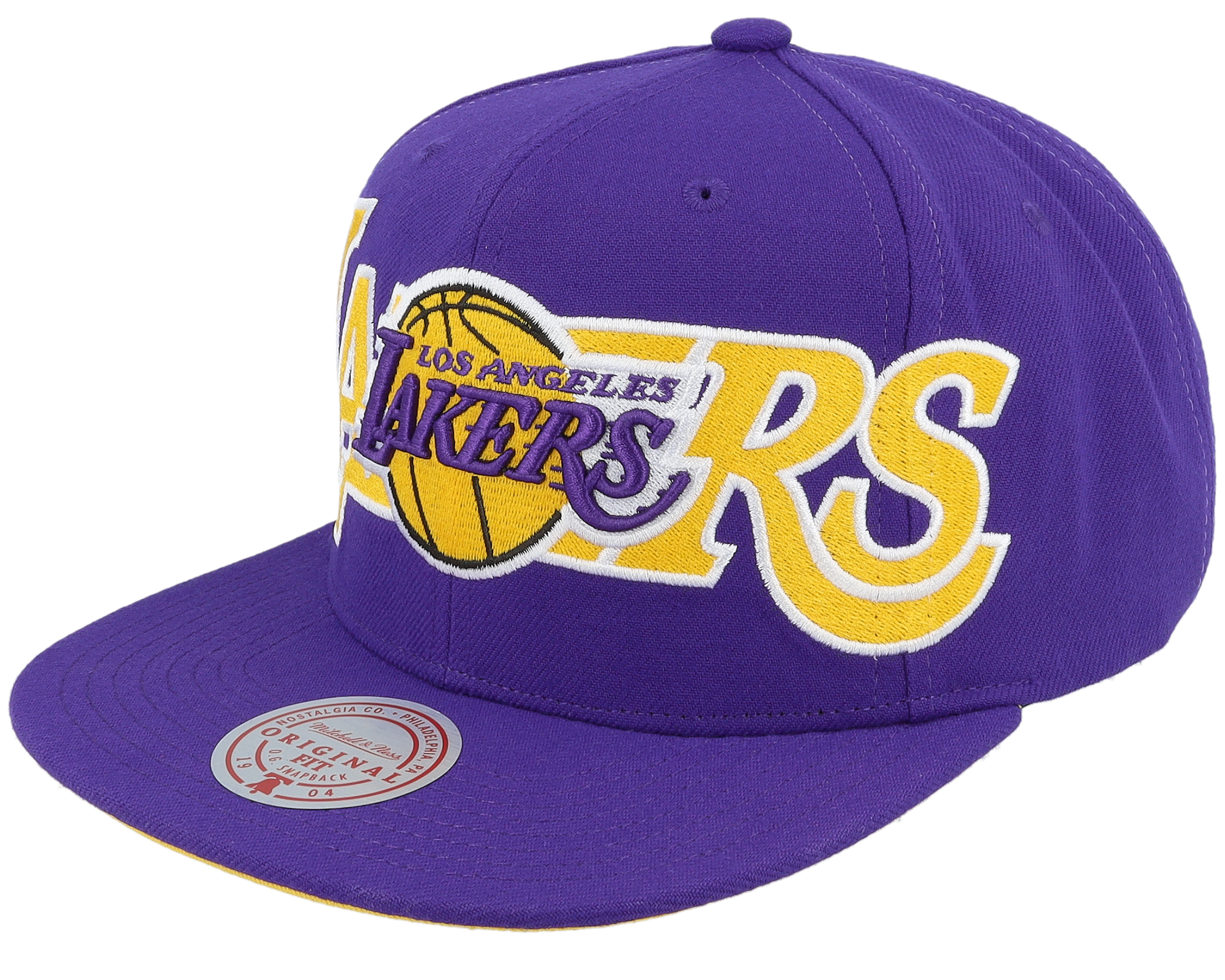 Los Angeles Lakers Full Frontal Purple Snapback - Mitchell & Ness ...