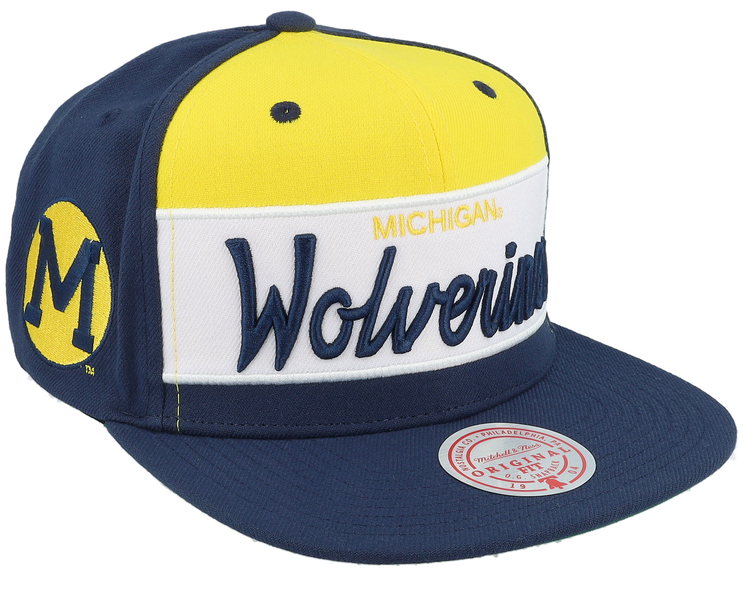 Michigan Wolverines Retro Sport V Navy Snapback | Hatstoreworld.com