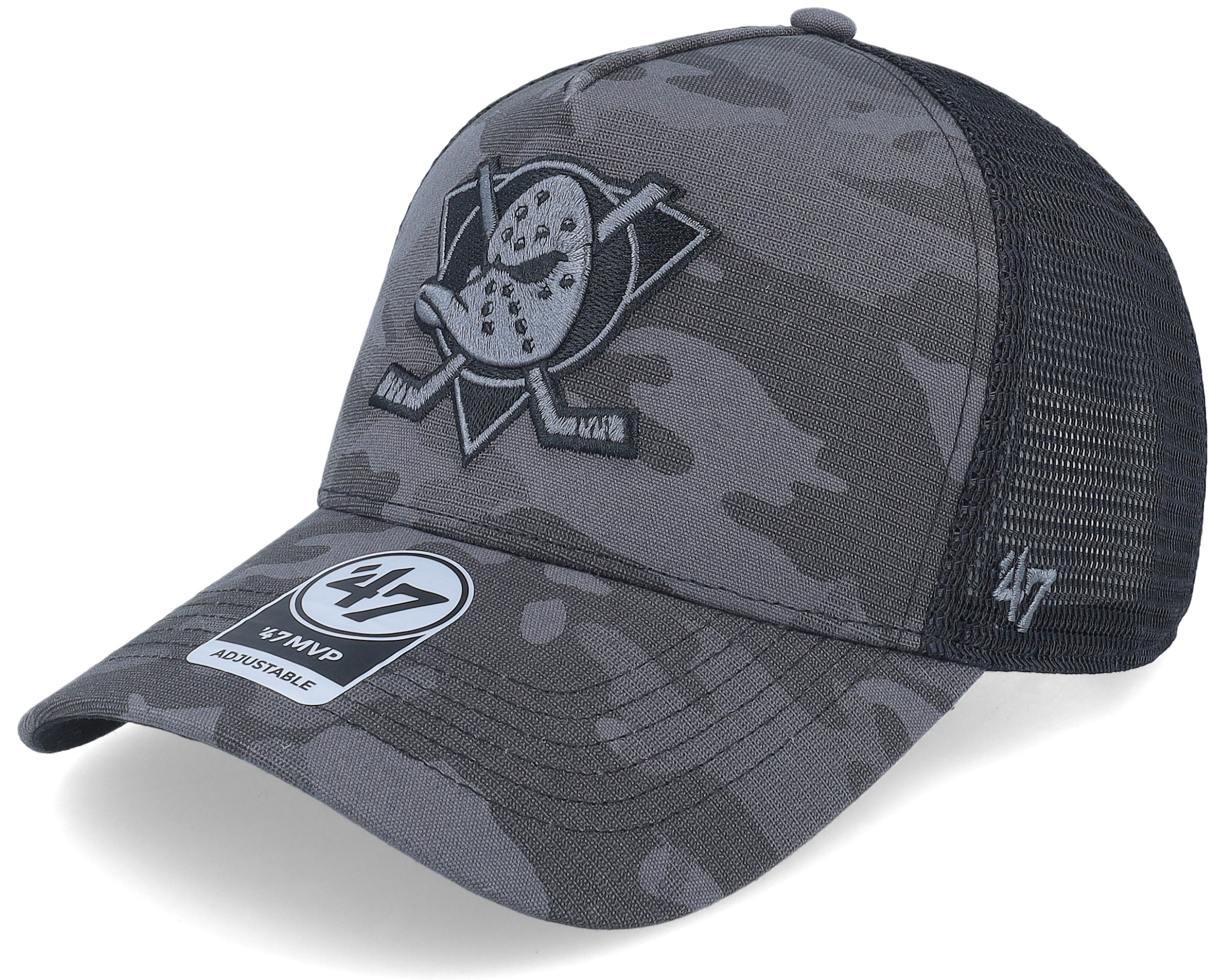 Anaheim Ducks NHL Tonal Camo Mesh Mvp Dt Charcoal Trucker ...