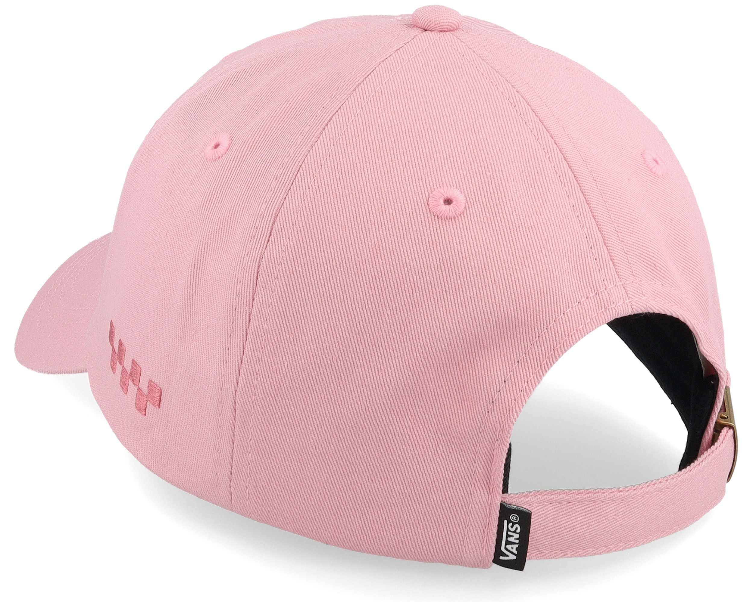 Check Side Curved Bill Jockey Pink Dawn Dad Cap | Hatstore.com