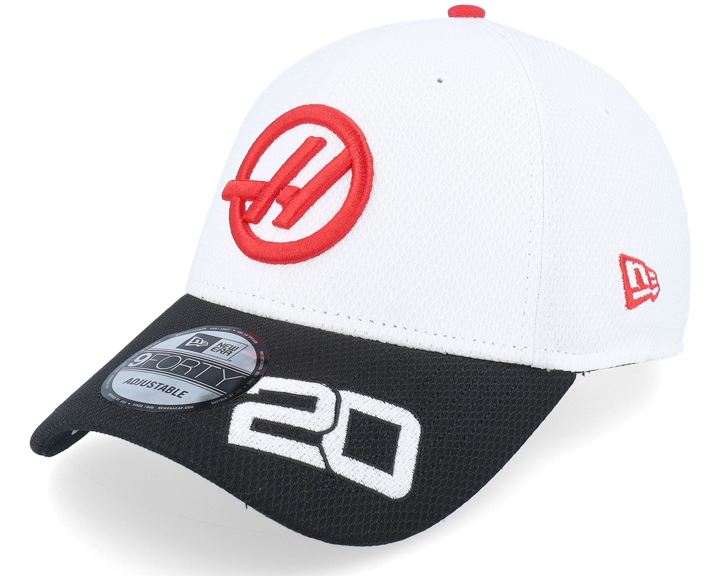 Haas F1 24 Driver Magnussen 9FORTY White/Black Adjustable | Hatstoreworld.com