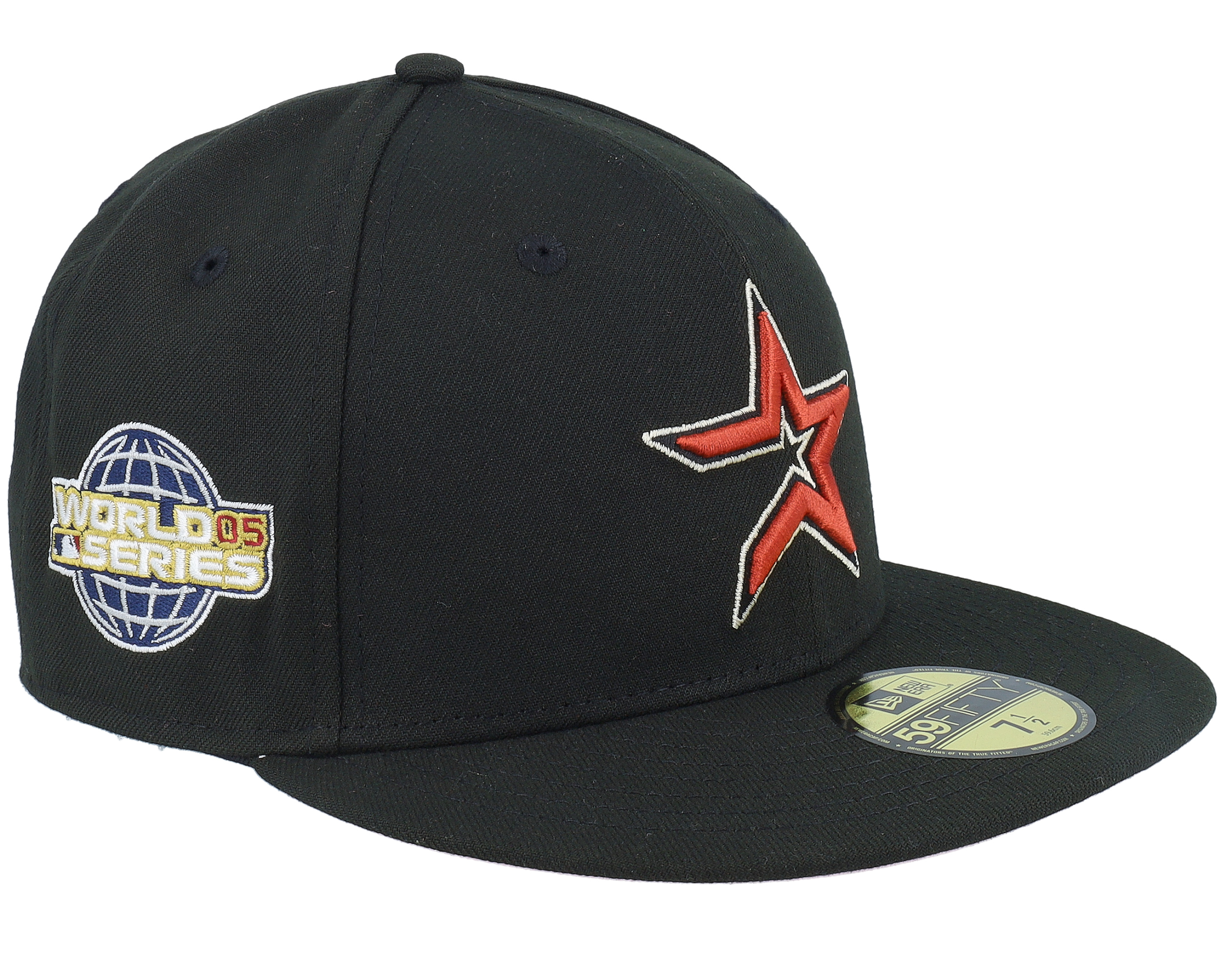 Houston Astros Dark Wave 59FIFTY O5 World Series Black/Pink Uv Fitted ...