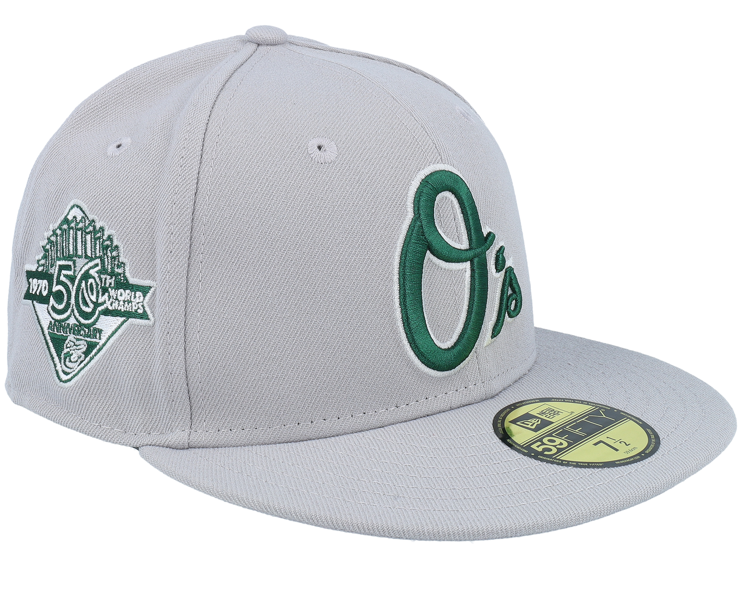 Baltimore Orioles Subtle Drip 59FIFTY Grey 50th Fitted | Hatstoreworld.com