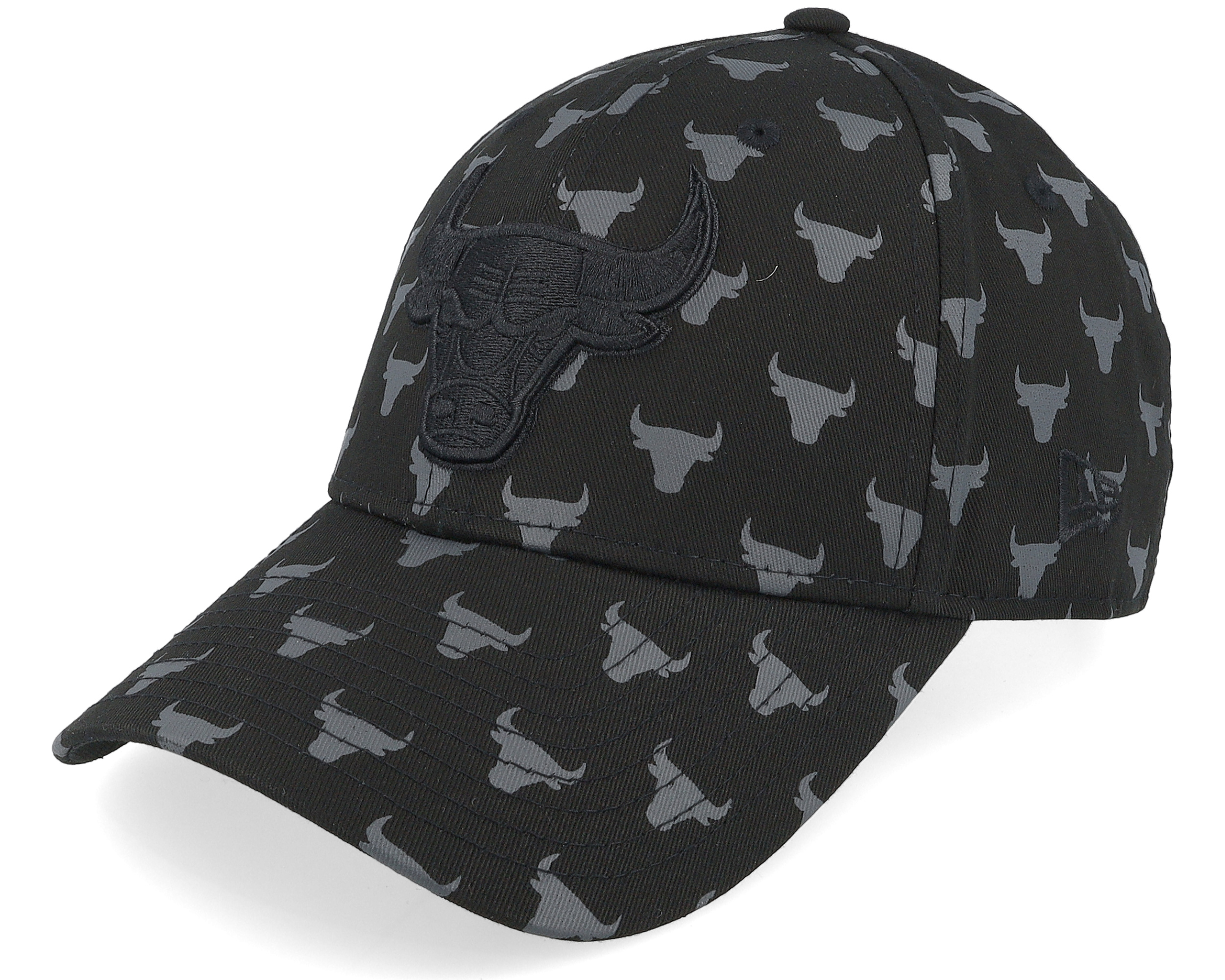 Chicago Bulls Team Monogram 9FORTY Black/Grey Adjustable ...