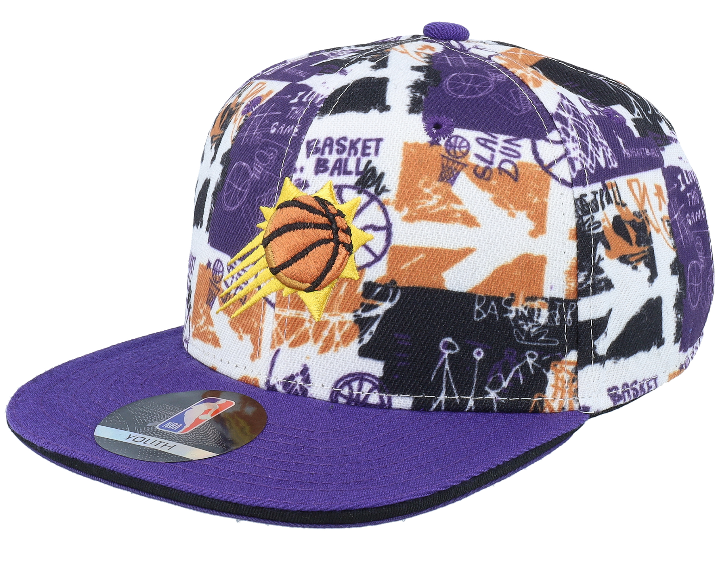 Kids Phoenix Suns NBA Street Hoop Fashion Cap Purple/Orange Snapback ...