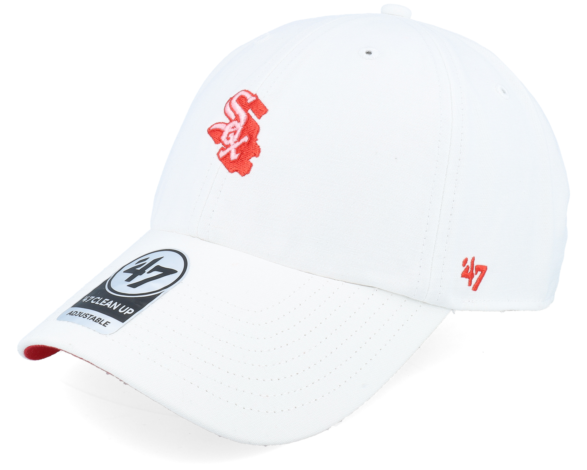 Chicago White Sox MLB Shop 47 Clean Up C.w.s White/Red Dad Cap ...