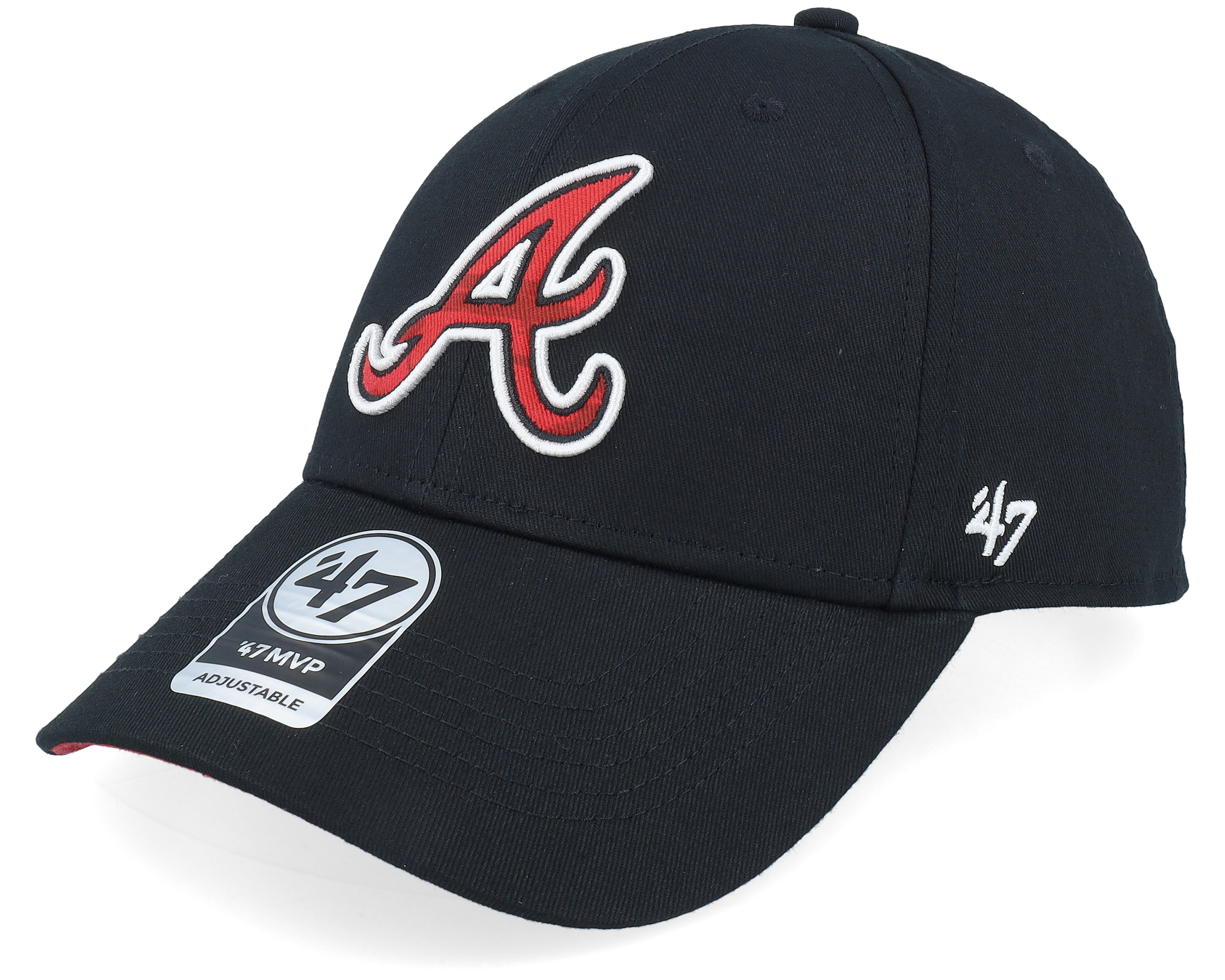 Atlanta Braves MLB 47 Mvp Cap Black Adjustable | Hatstoreworld.com