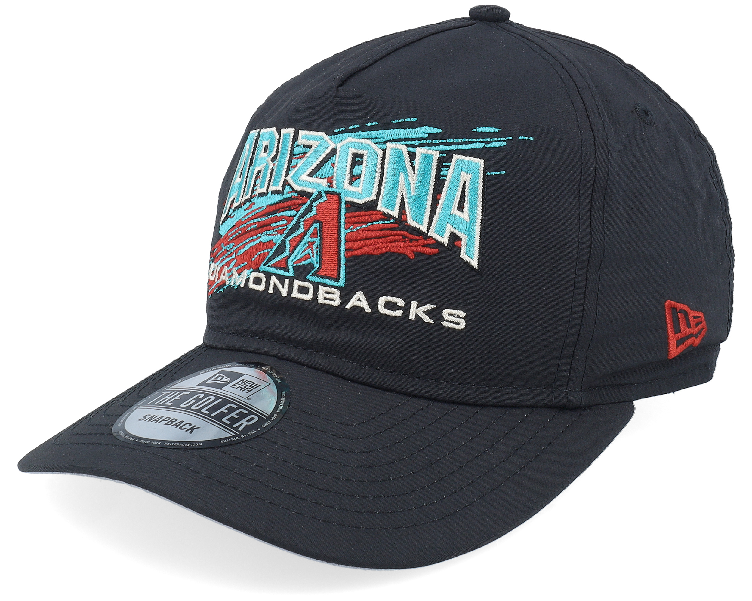 Arizona Diamondbacks Throwback Brush Black Strapback | Hatstoreworld.com