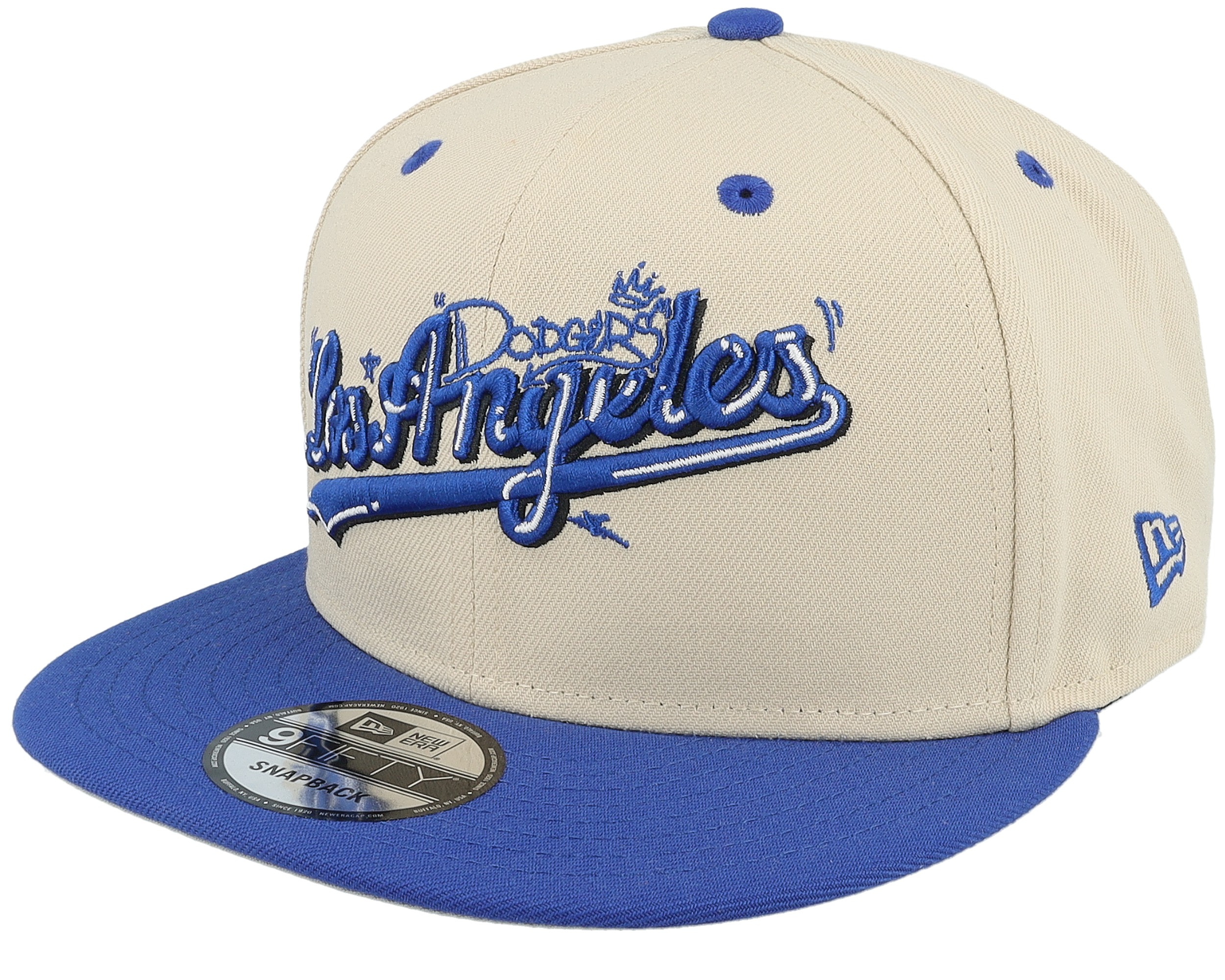 Los Angeles Dodgers Team Art Khaki/Royal Snapback | Hatstoreworld.com