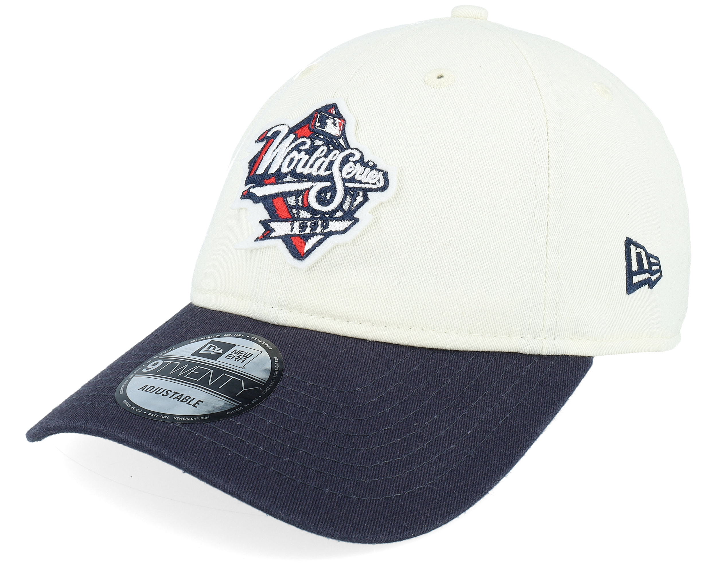 World Series 99 Patch 9TWENTY Stone/Navy Dad Cap - New Era | Hatstore.com